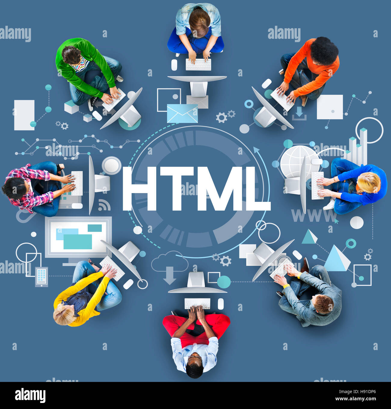 Connection Using Computer Technology Communication Concept Stock Photo ...