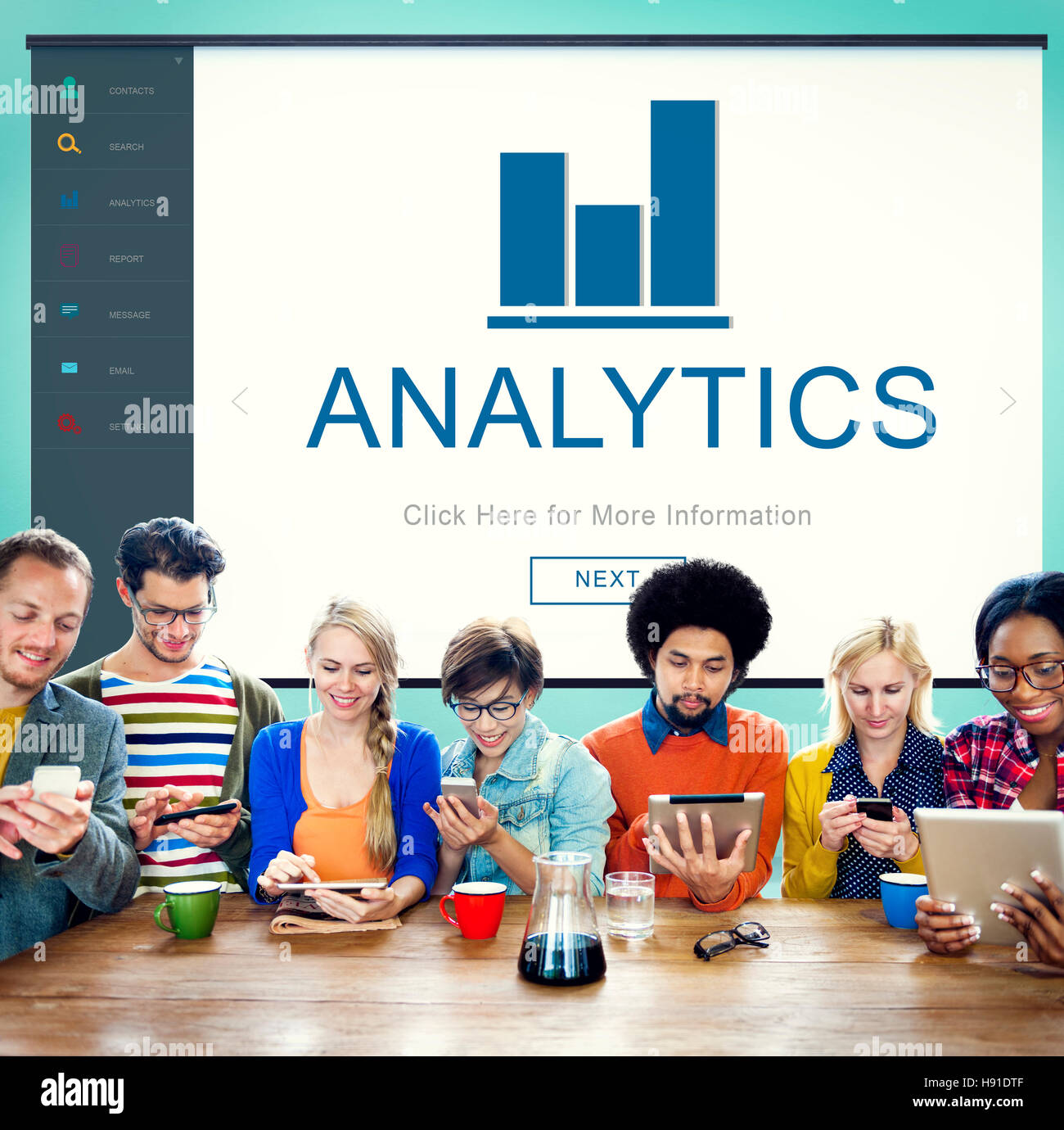 Analytics Finance App Homepage Concept Stock Photo - Alamy
