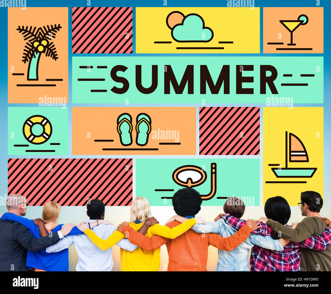 Summer Holiday Rest Vacation Relaxation Concept Stock Photo - Alamy