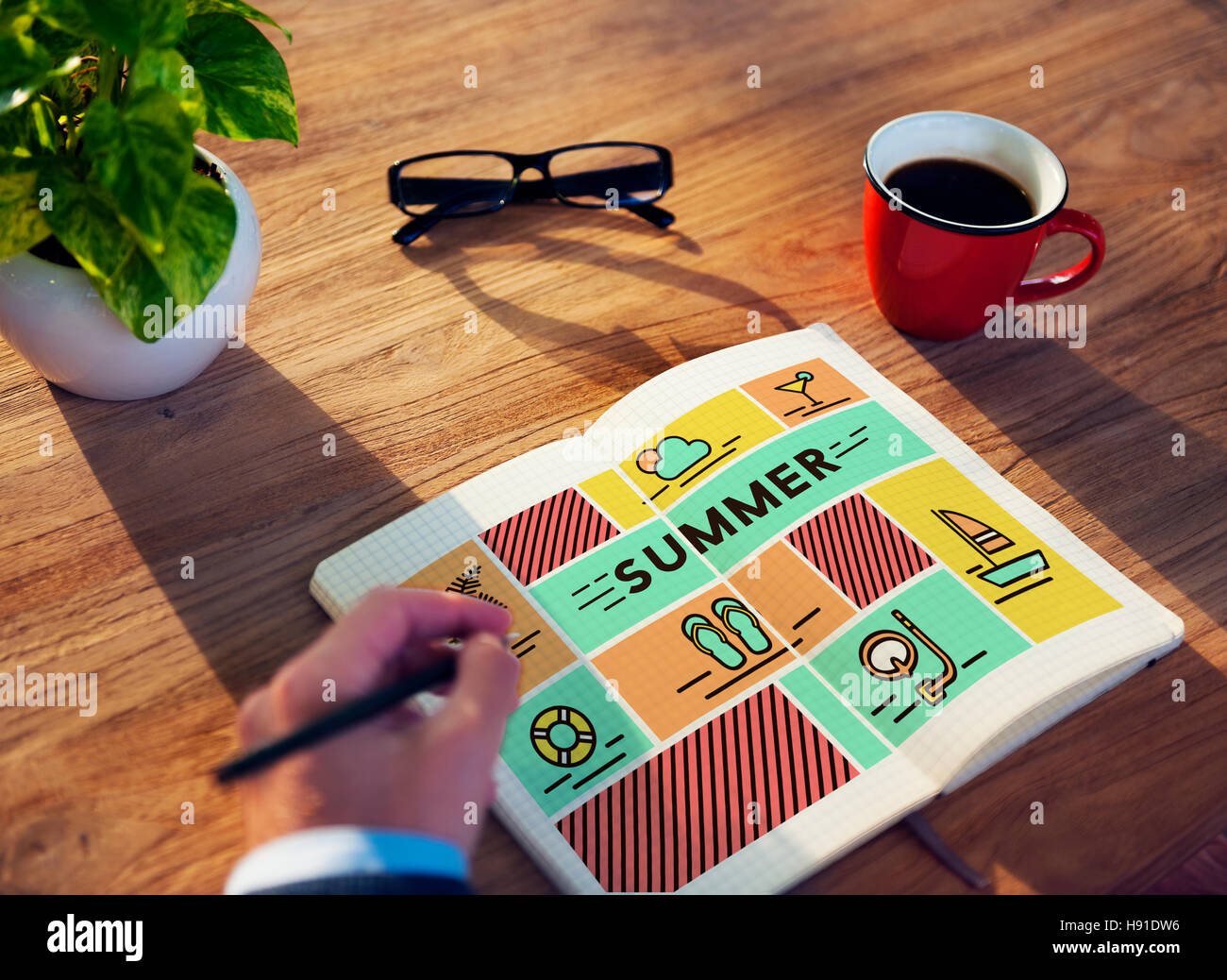 Summer Holiday Rest Vacation Relaxation Concept Stock Photo - Alamy