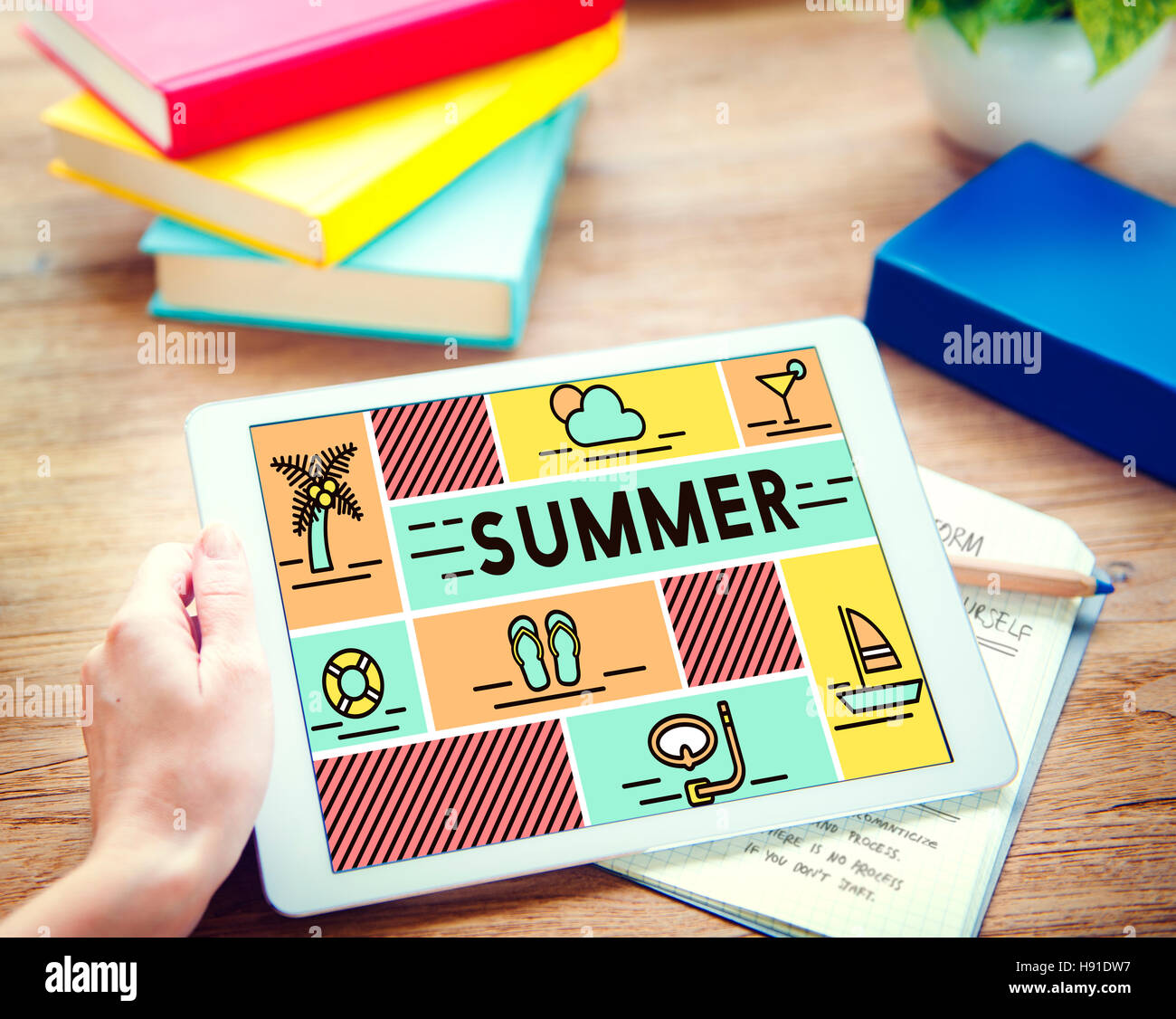 Summer Holiday Rest Vacation Relaxation Concept Stock Photo - Alamy