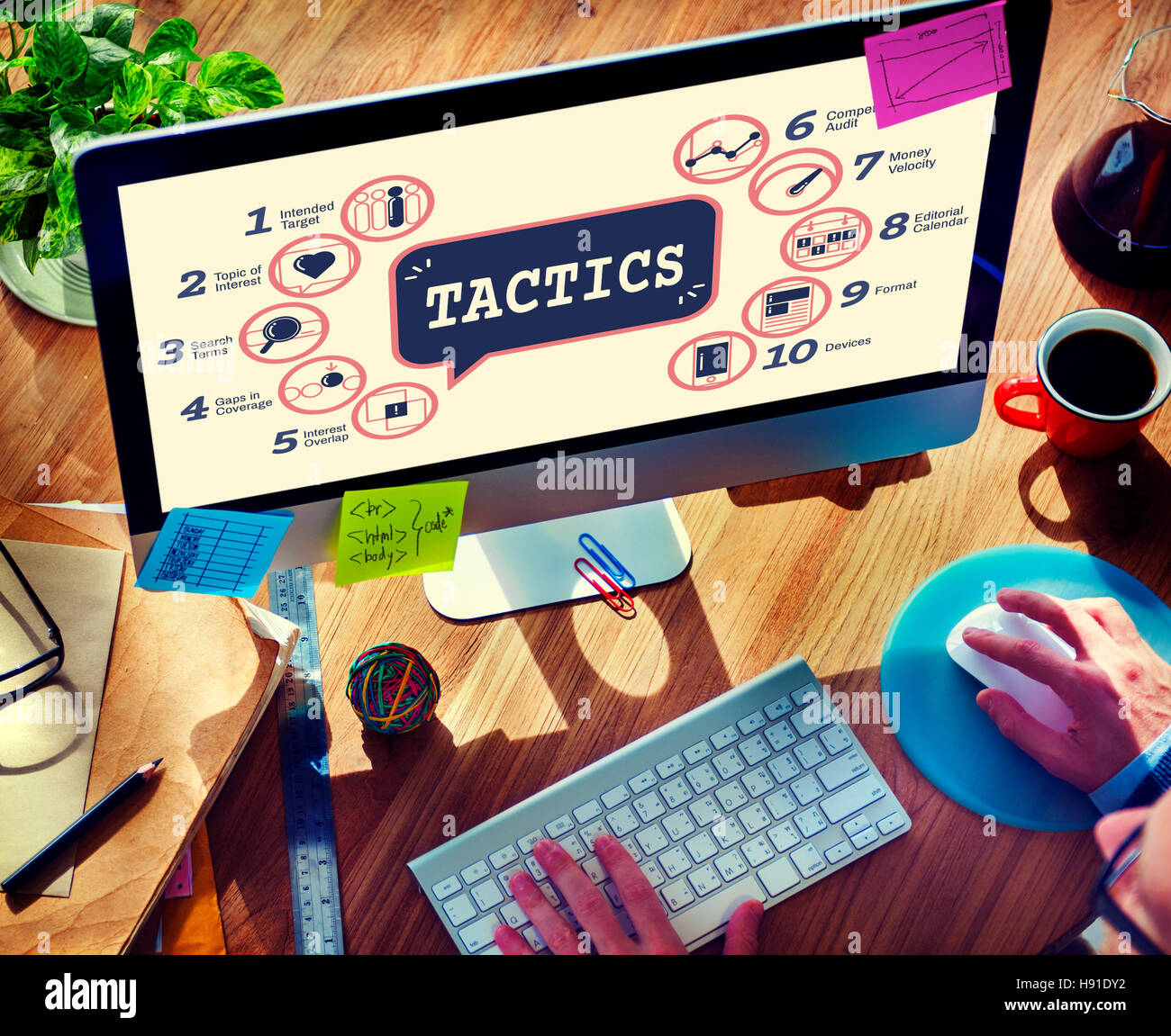 Business Analytics Strategy Methods Tactics Graphic Concept Stock Photo ...