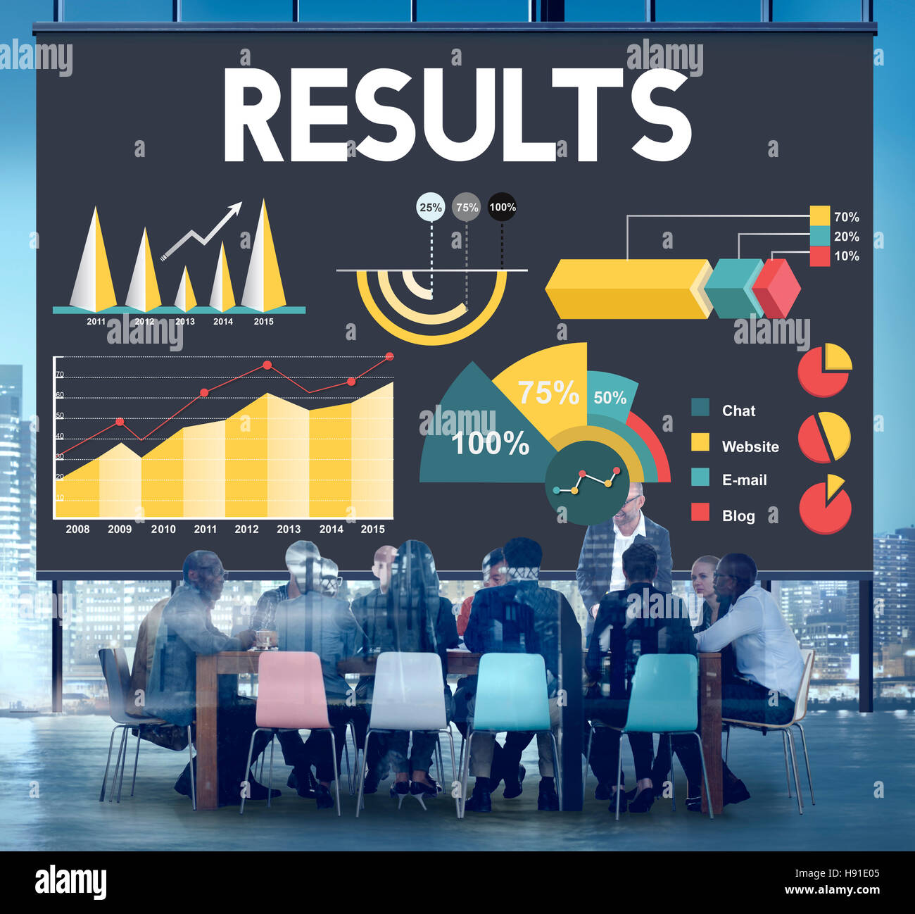 Results Percentage Business Chart Concept Stock Photo - Alamy