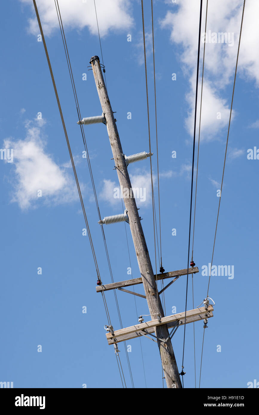 Wooden utility pole hi-res stock photography and images - Alamy