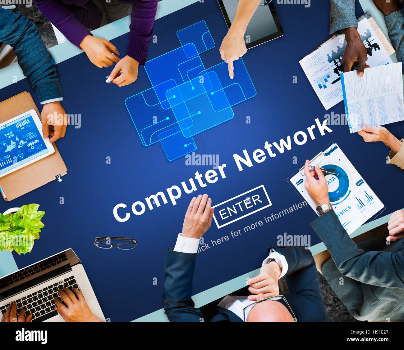 Computer Network Technology Online Website Concept Stock Photo - Alamy