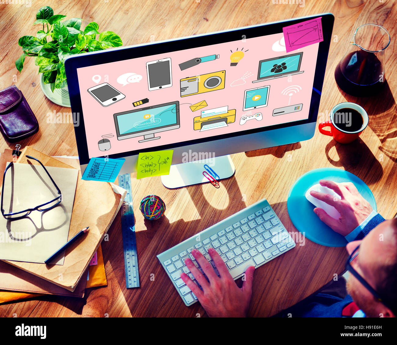 Telecommunication Connection Devices Technology Share Concept Stock ...