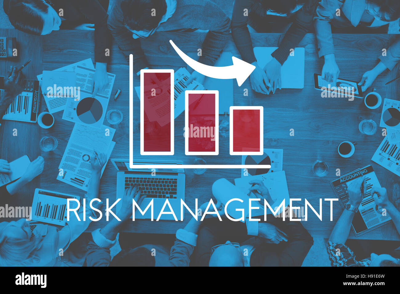 Risk Management Diagram Graph Arrow Concept Stock Photo - Alamy