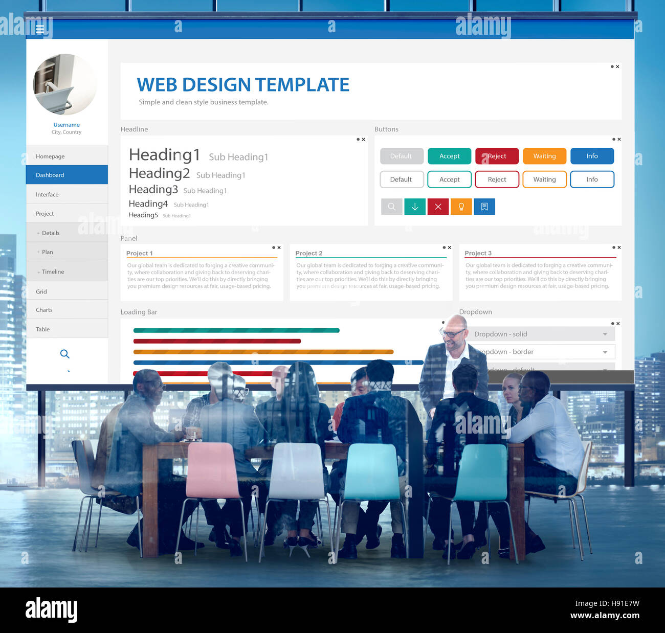 Creative Sample Website Design Template Concept Stock Photo - Alamy
