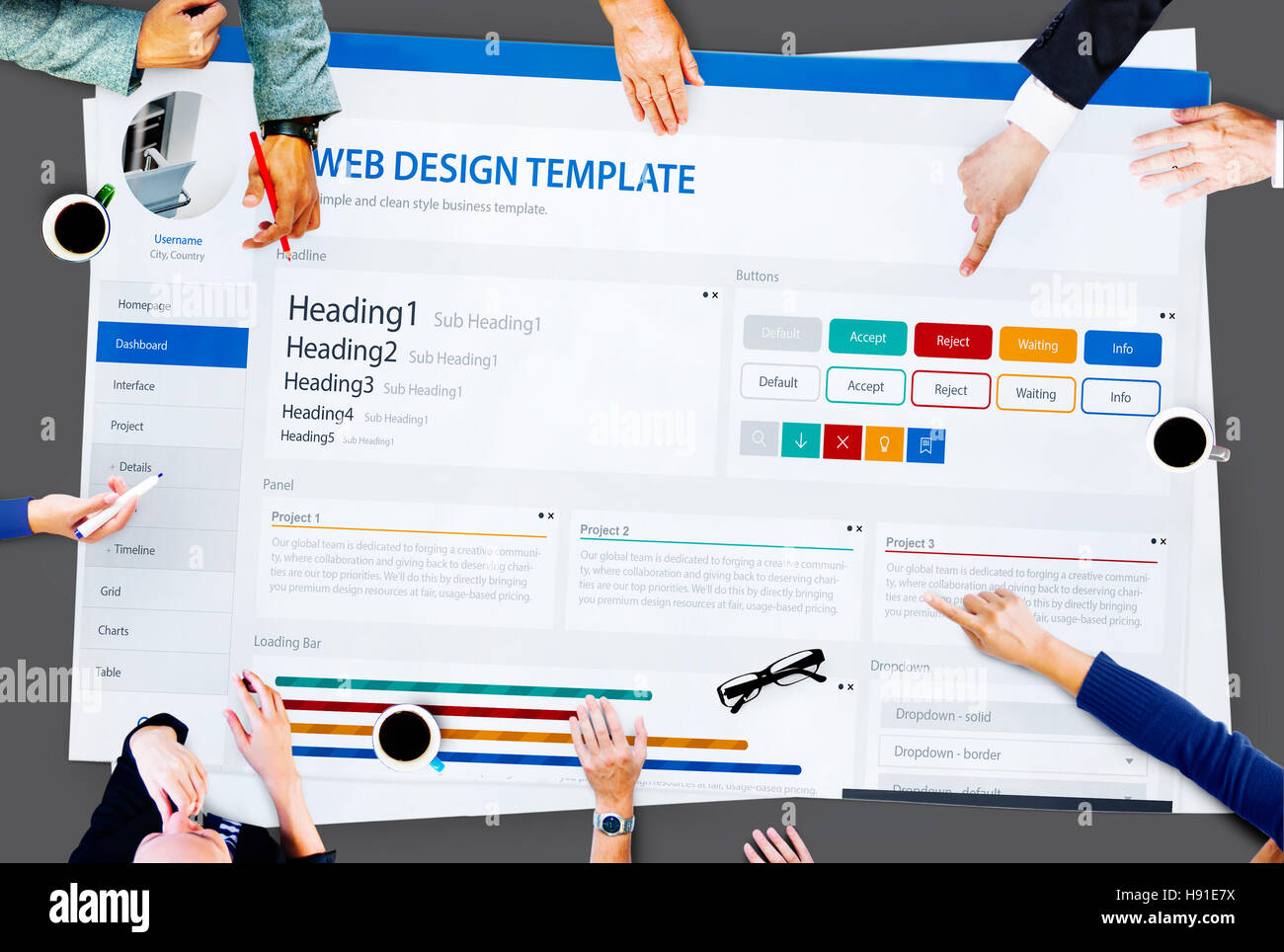 Creative Sample Website Design Template Concept Stock Photo - Alamy