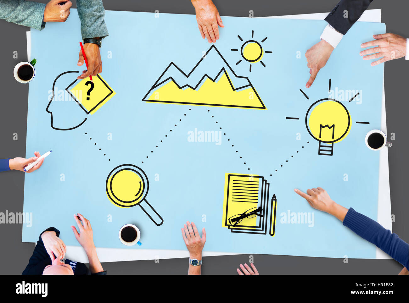 Ideas idea development solution hi-res stock photography and images - Alamy