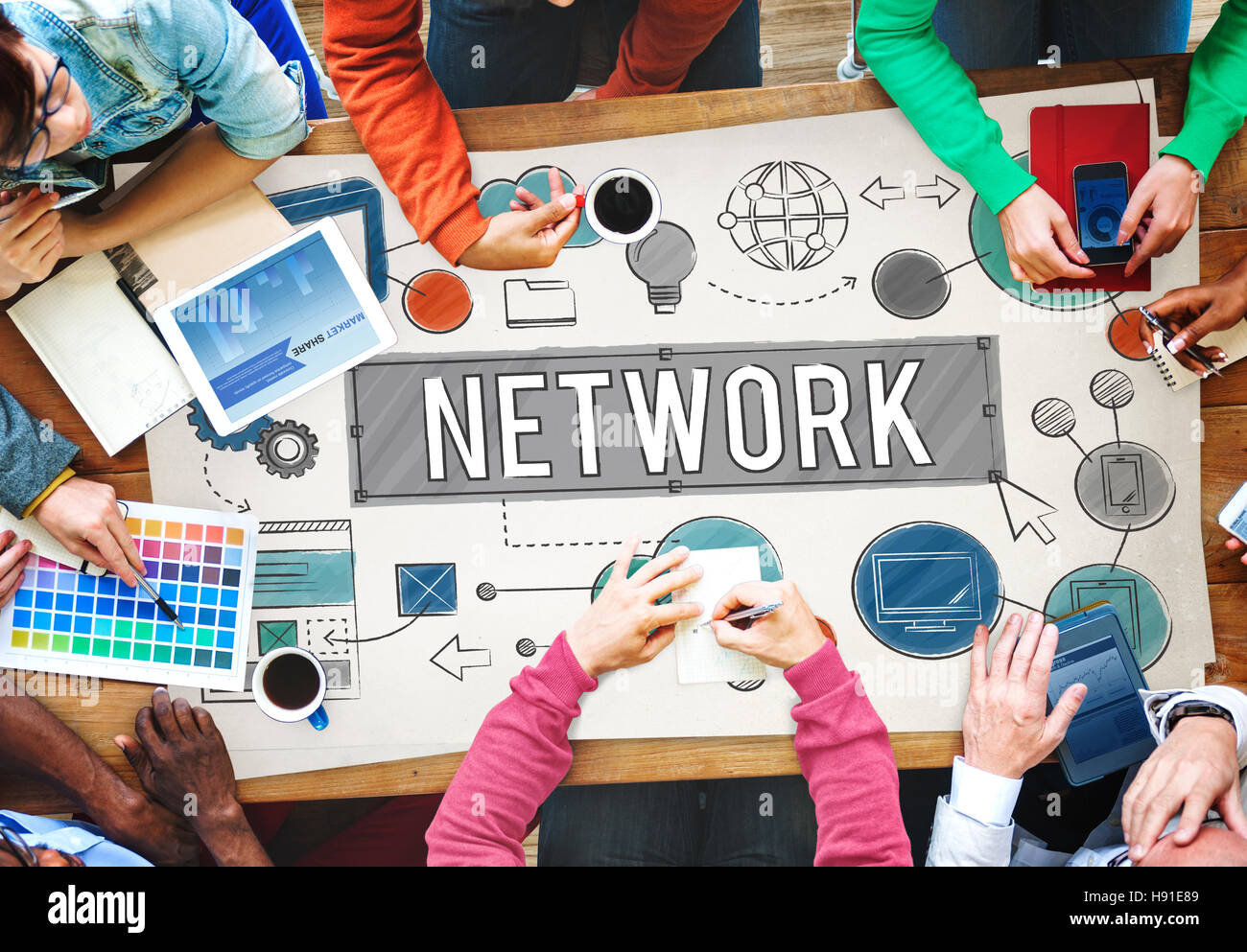 Network Connection Internet Online Technology Concept Stock Photo - Alamy