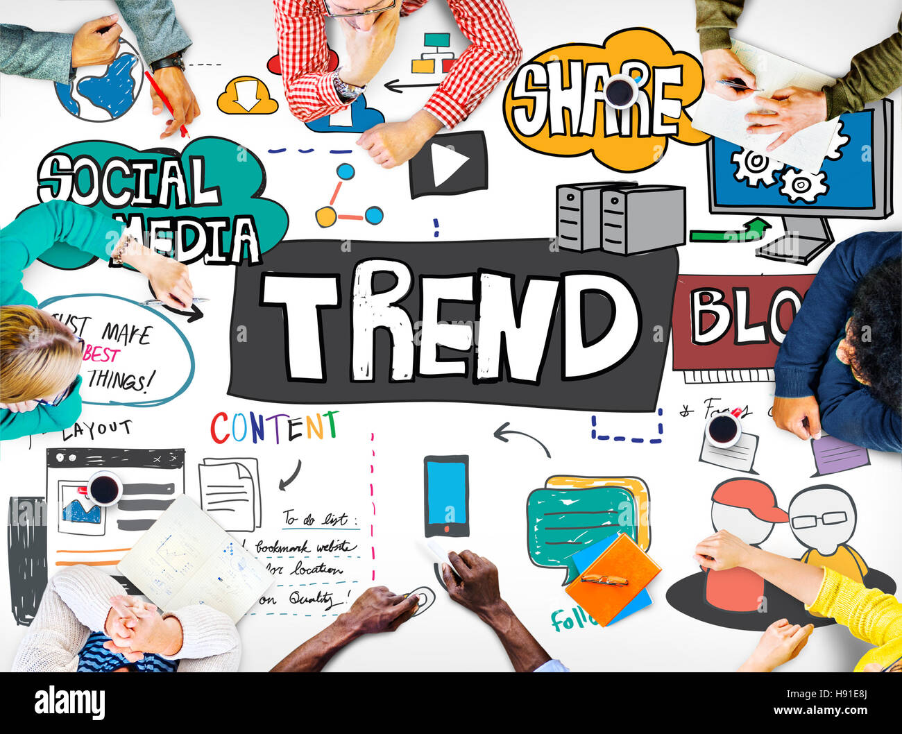 Trend Trendy Design Modern Style Fashion Latest Concept Stock Photo - Alamy