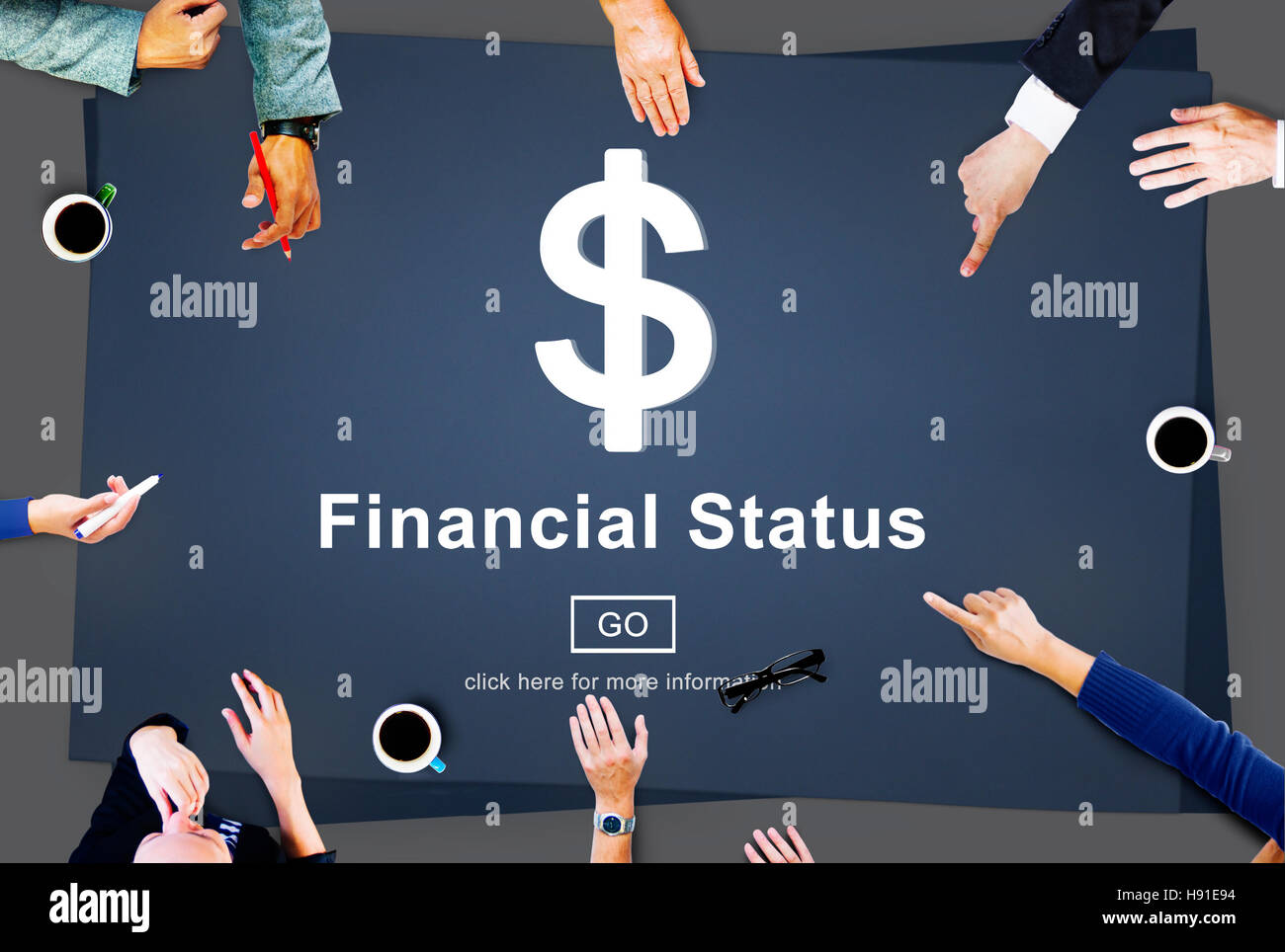 Financial Status Money Cash Dollar Sign Concept Stock Photo - Alamy