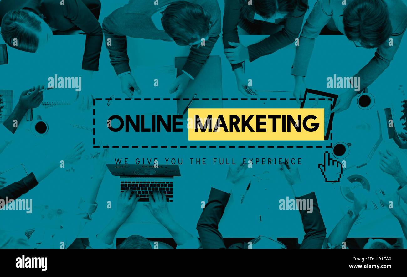 Online Marketing Advertisement Strategy Target Promotion Concept Stock ...