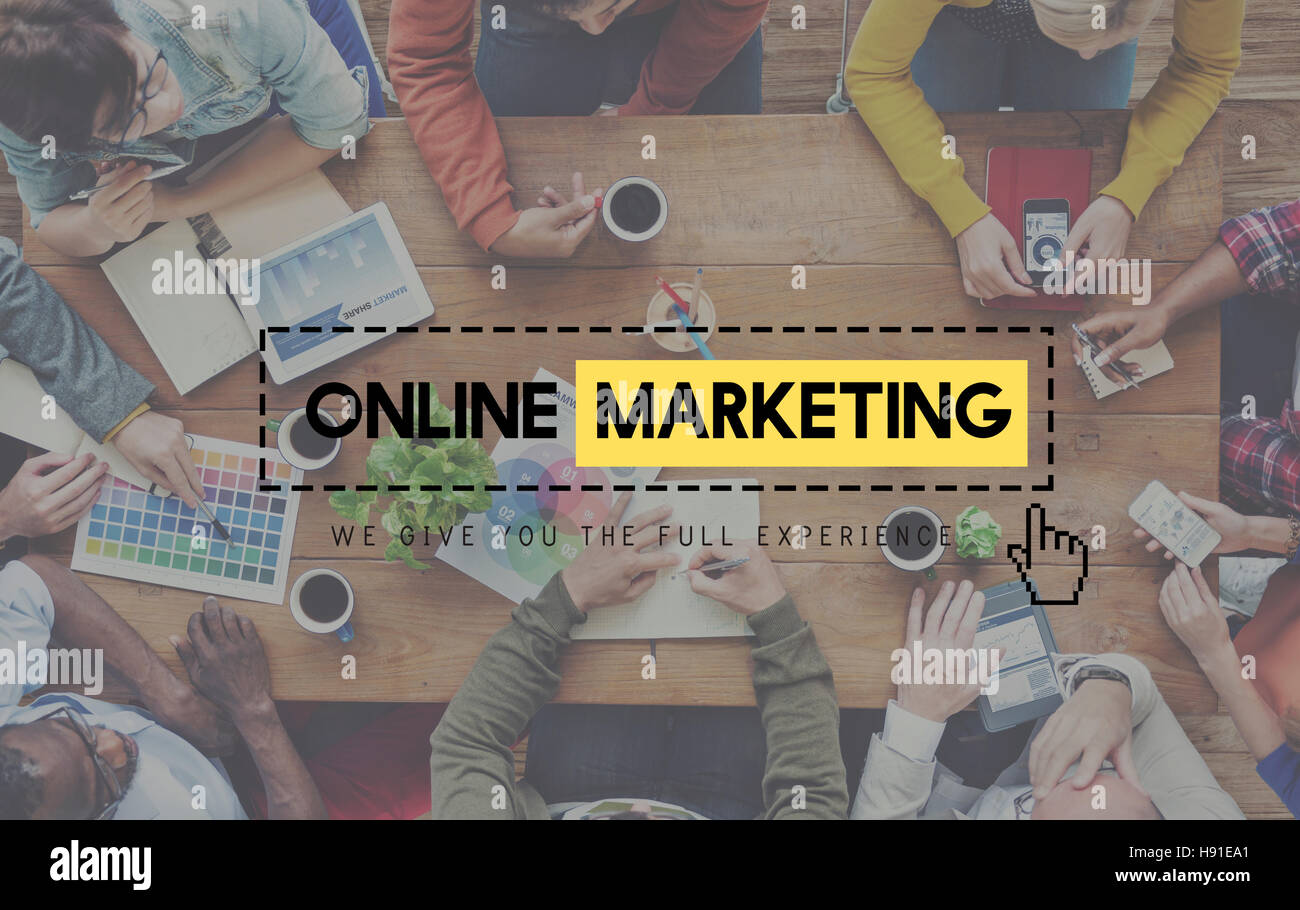 Online Marketing Advertisement Strategy Target Promotion Concept Stock ...