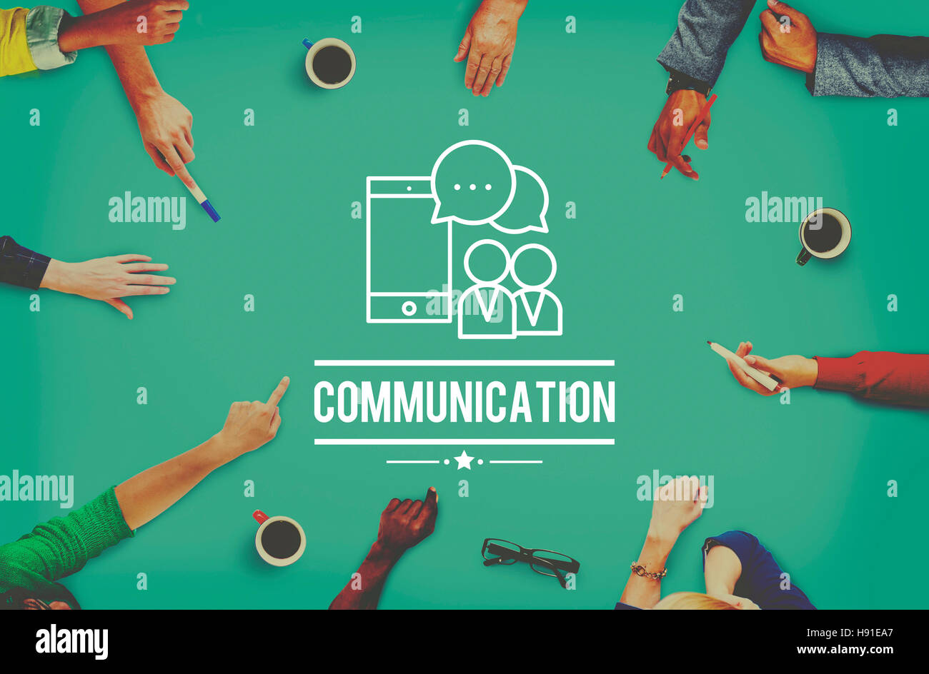 Global Communications Connection Discussion Interaction Concept Stock ...