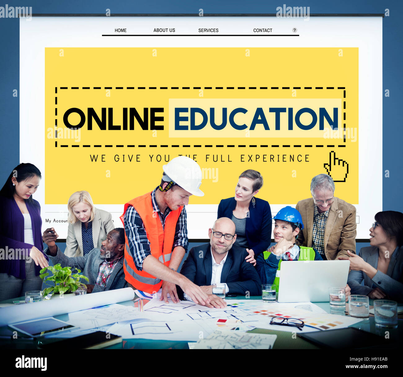 Online Education Studying E-Learning Technology Concept Stock Photo - Alamy