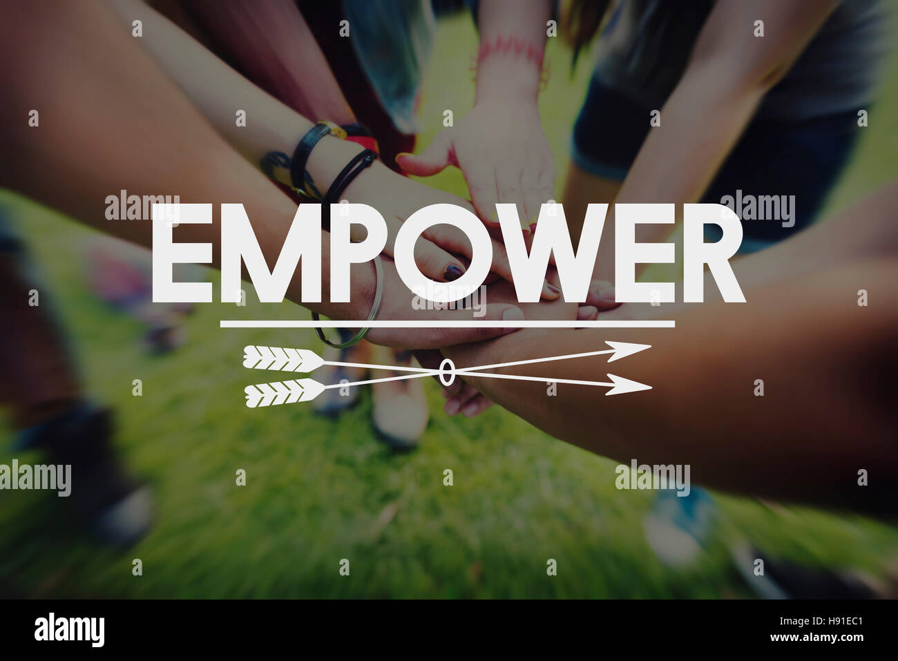 Empower Enable Inspire Lead Concept Stock Photo - Alamy