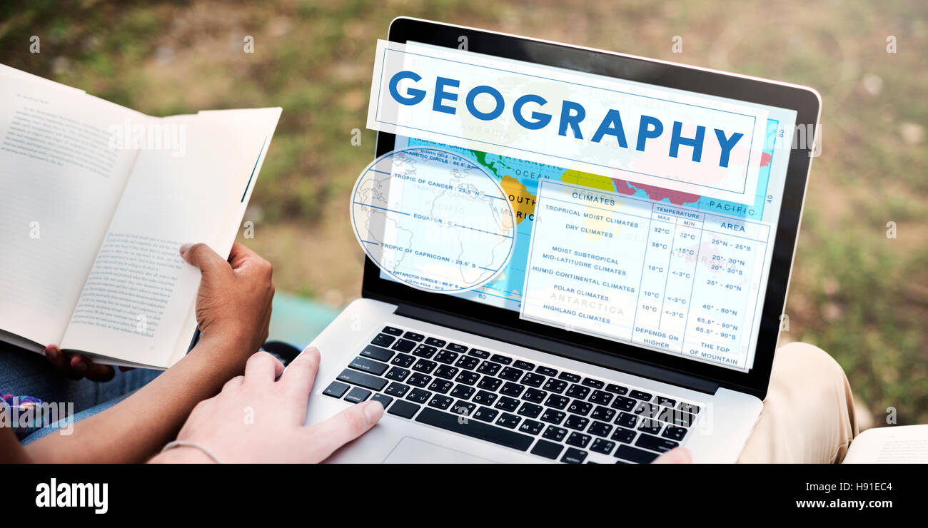 Geography Map World Climate Details Concept Stock Photo - Alamy