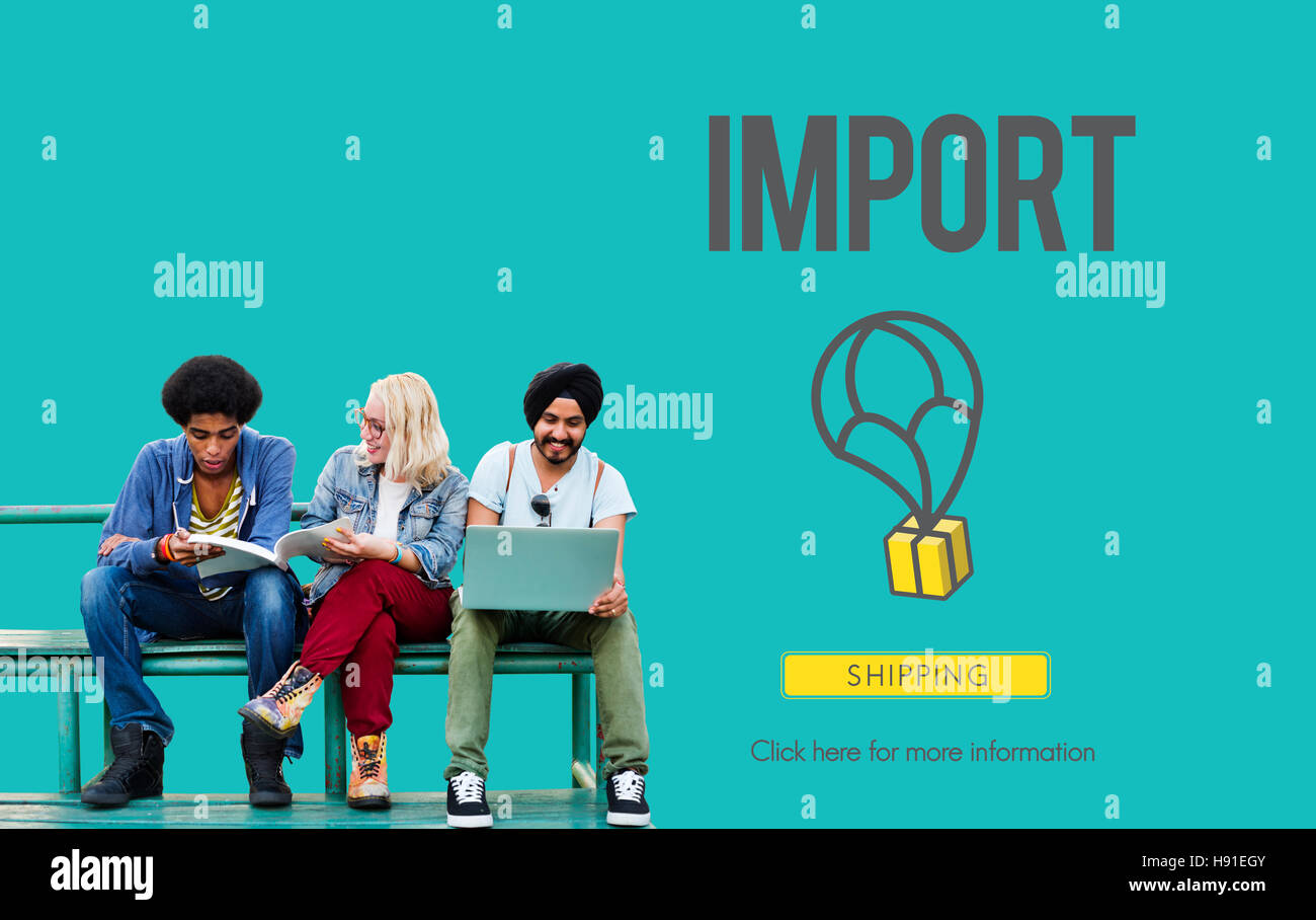 Import Freight International Logistics Merchandise Concept Stock Photo ...