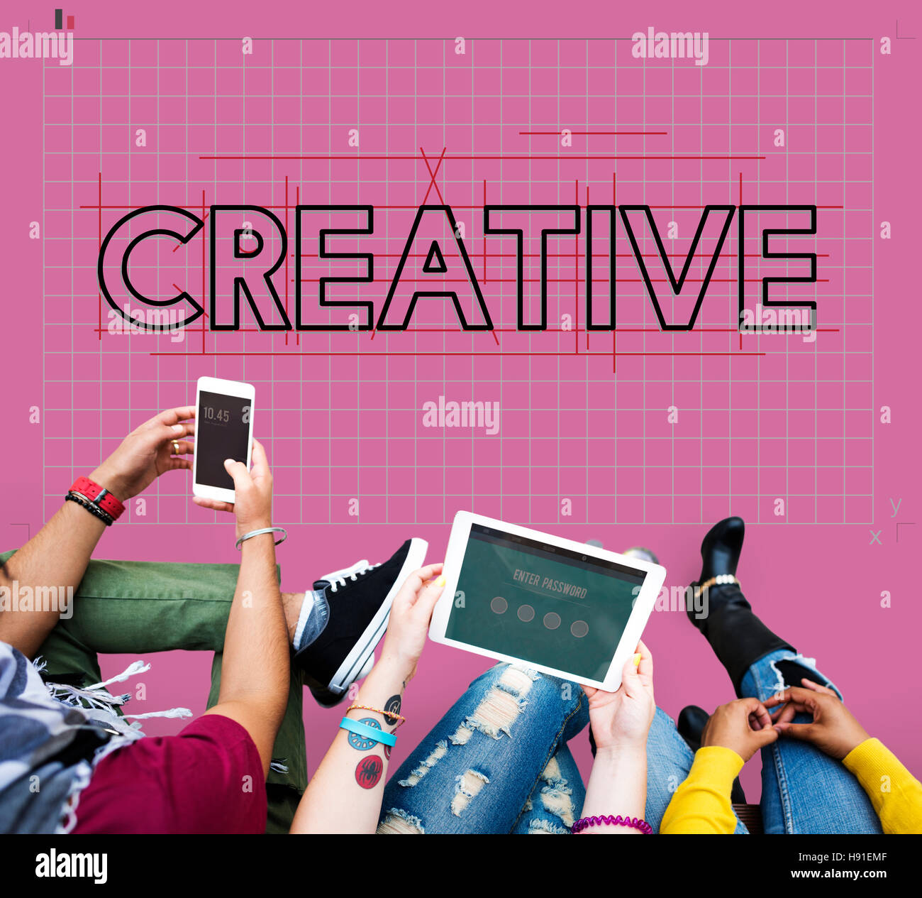 Creative Ideas Design Draft Graphic Concept Stock Photo - Alamy