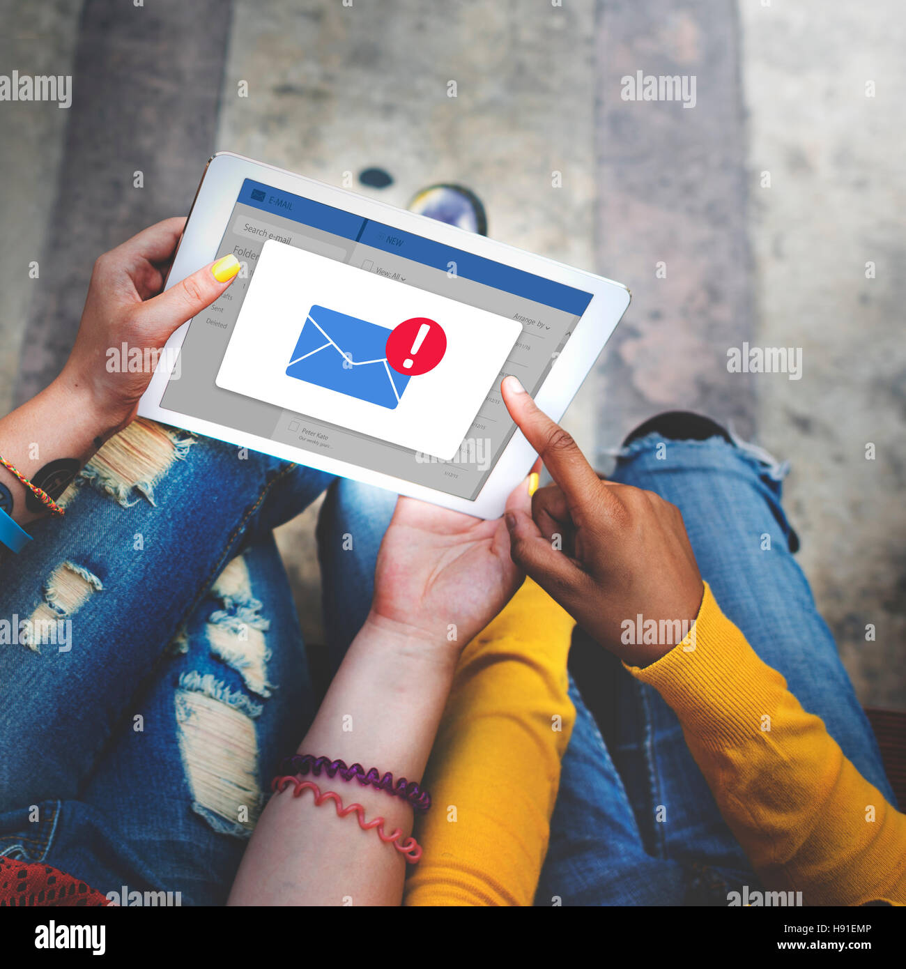 Message Inbox Notification Icon Concept Stock Photo - Alamy