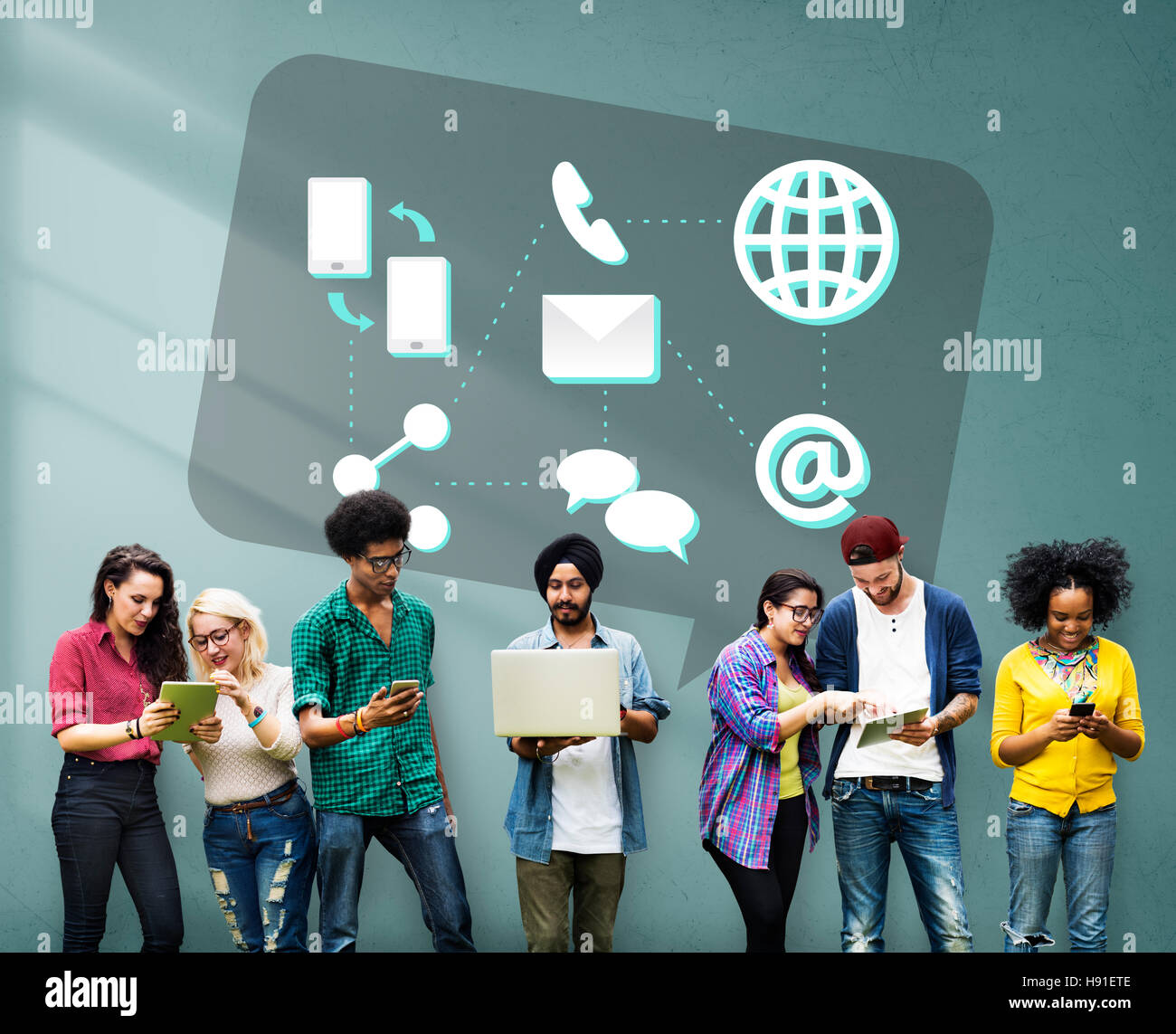 Communication Connection Internet Multimedia Technology Concept Stock ...