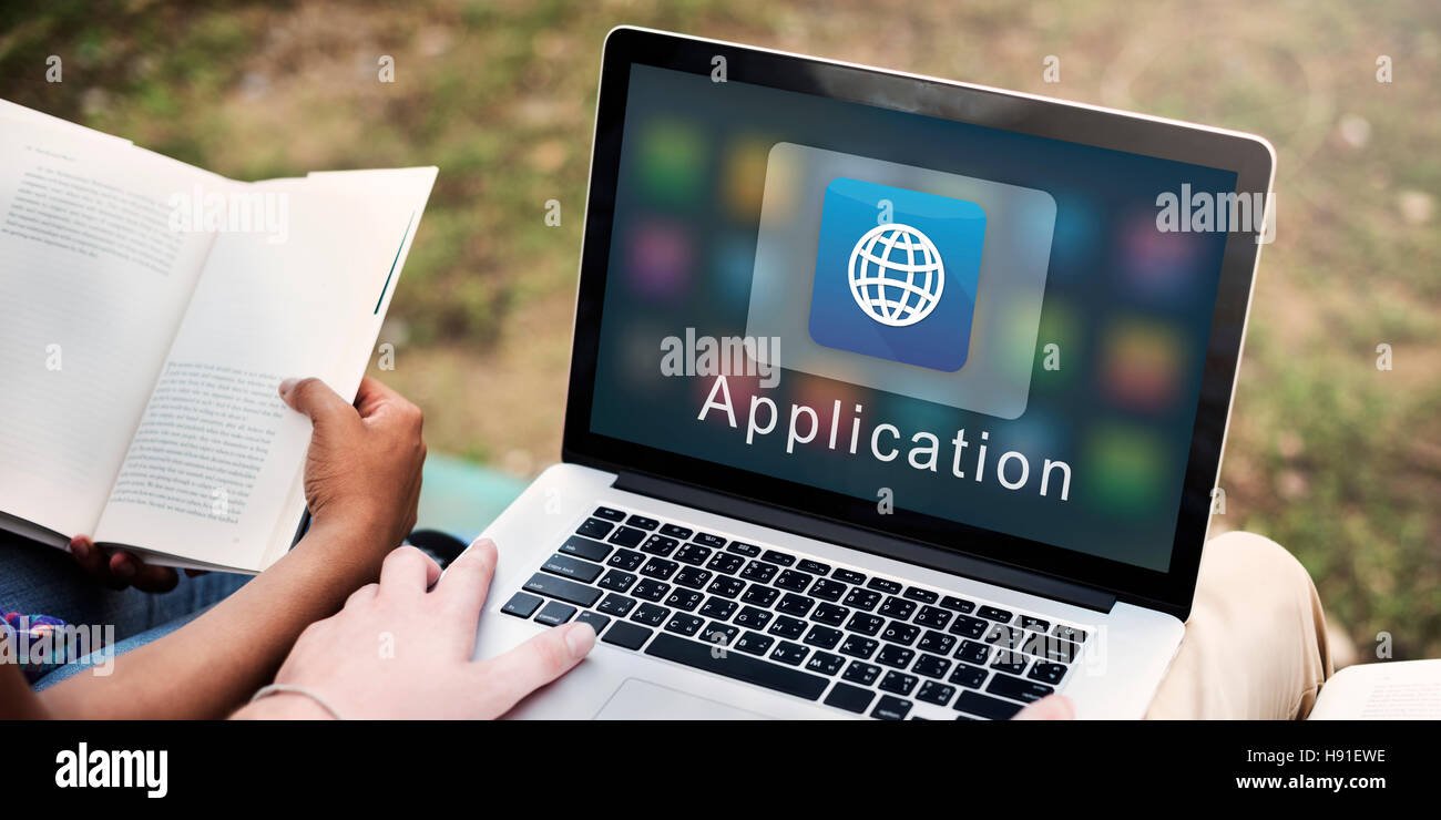 Application Connection Digital Internet Graphic Concept Stock Photo - Alamy