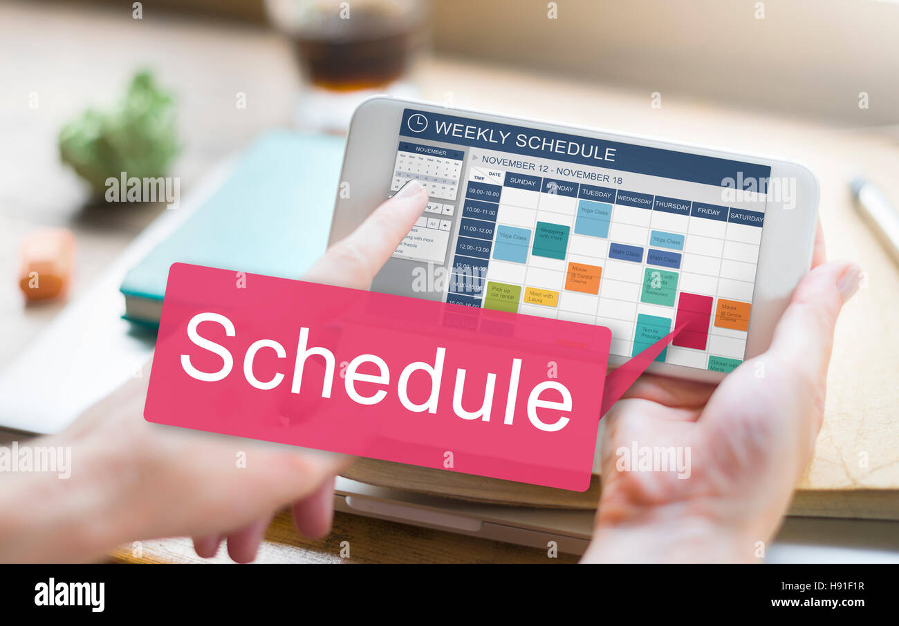 Schedule Organization Planning List To Do Concept Stock Photo - Alamy