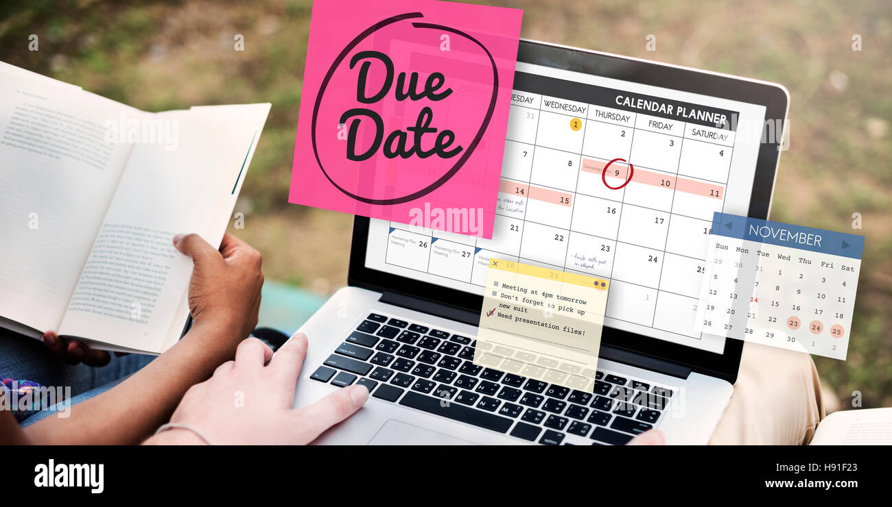 Due Date Appointment Day Event Important Concept Stock Photo - Alamy