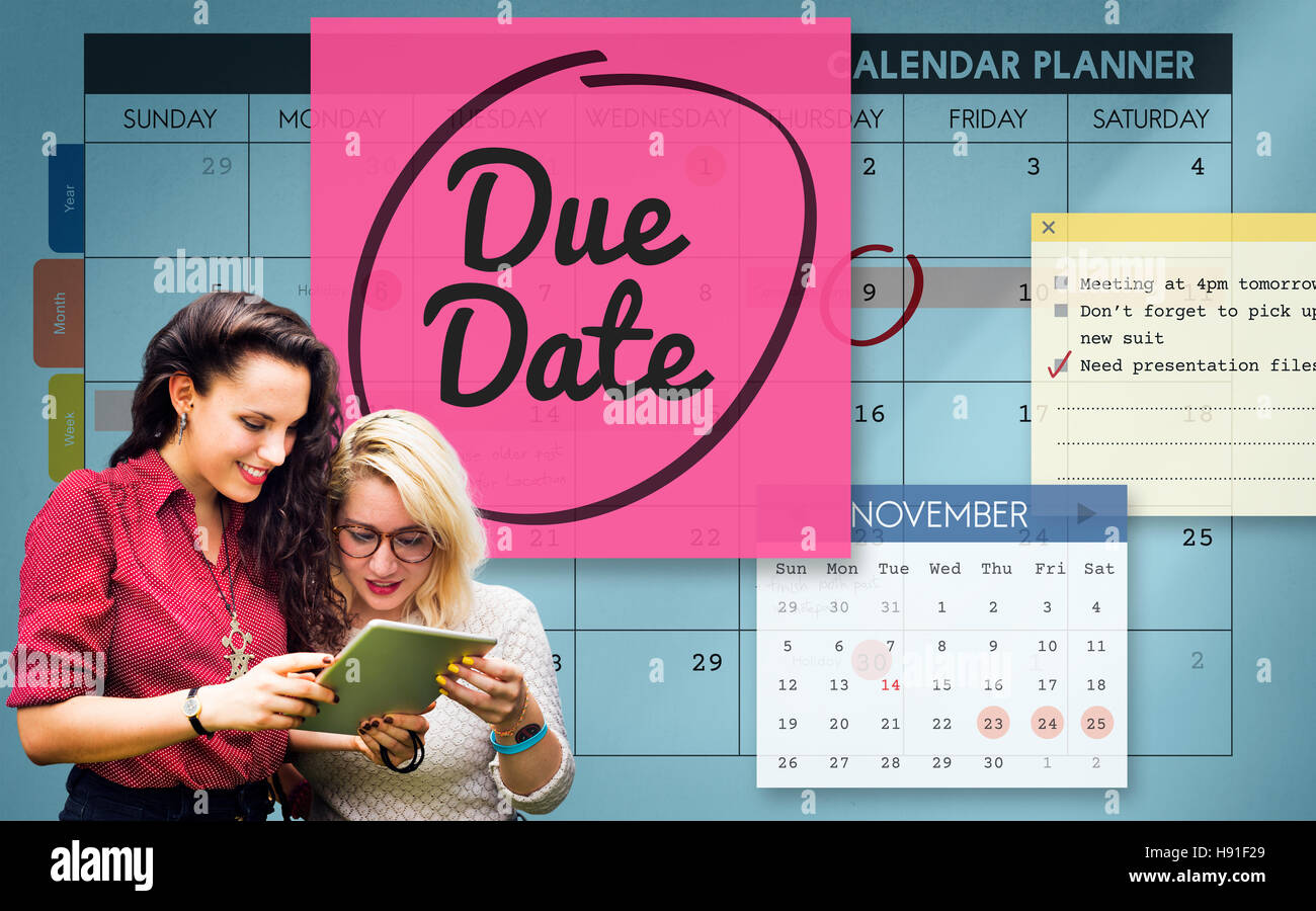 Due Date Appointment Day Event Important Concept Stock Photo - Alamy