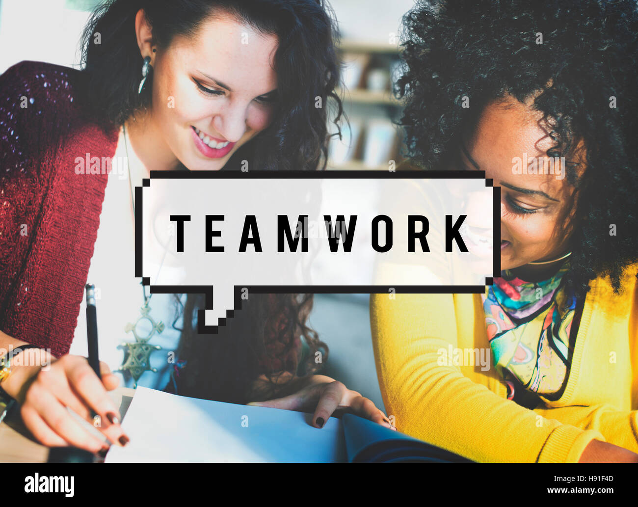Team Building Teamwork Togetherness Unity Concept Stock Photo - Alamy