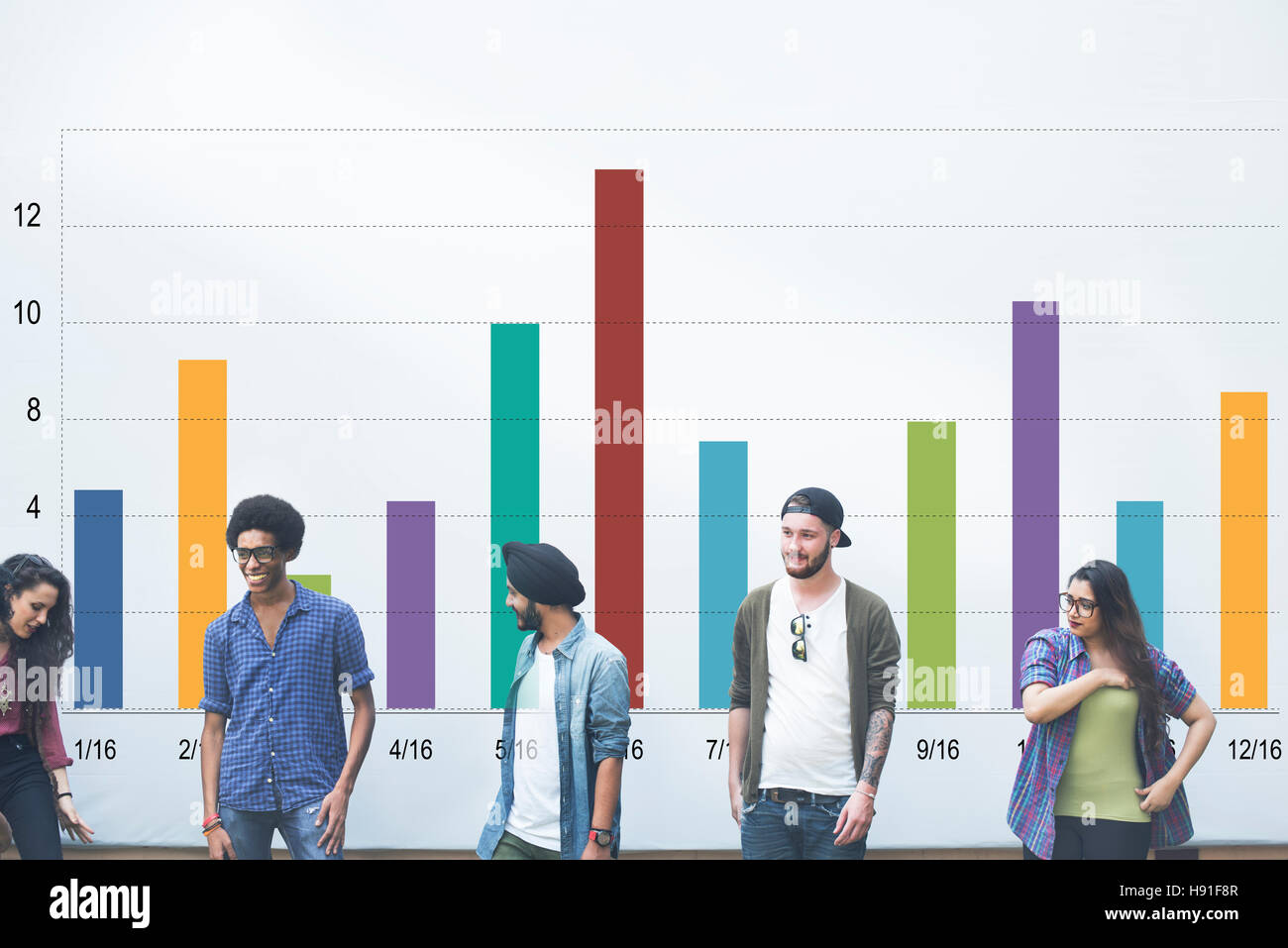 Analysis Analytics Bar graph Data Information Concept Stock Photo - Alamy