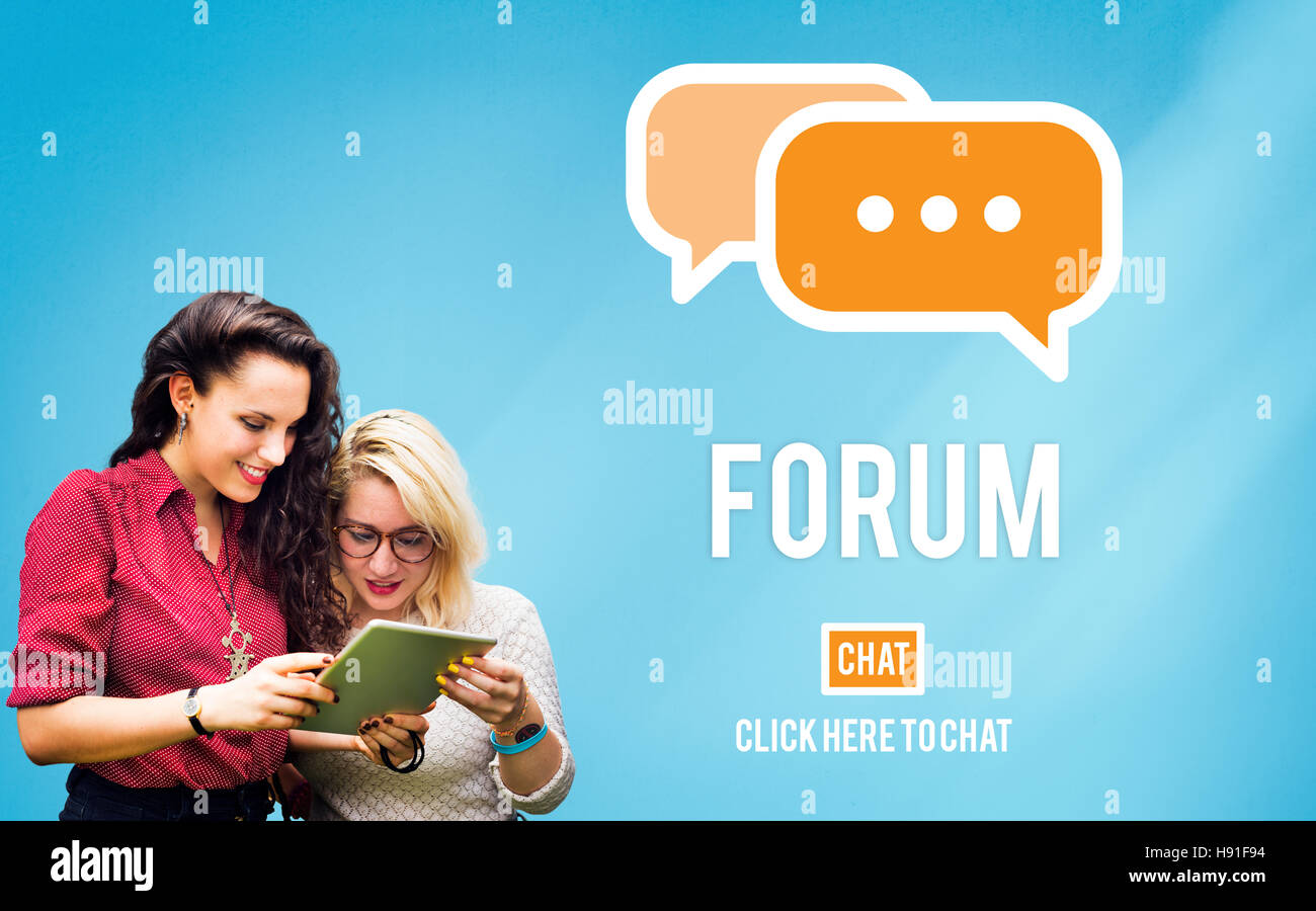 Discuss Forum Chat Group Topic Concept Stock Photo - Alamy