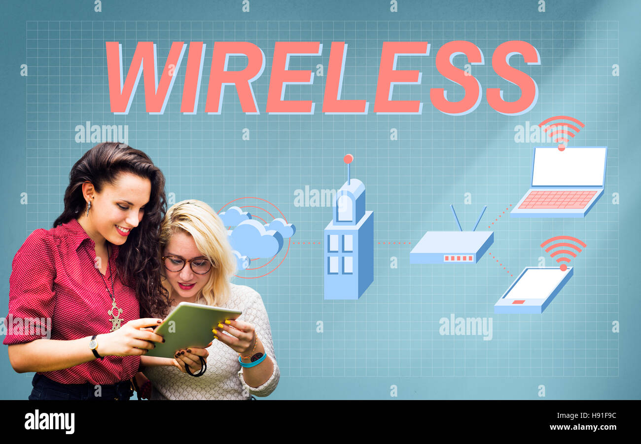 Wireless Wifi Router Digital Connection Concept Stock Photo - Alamy