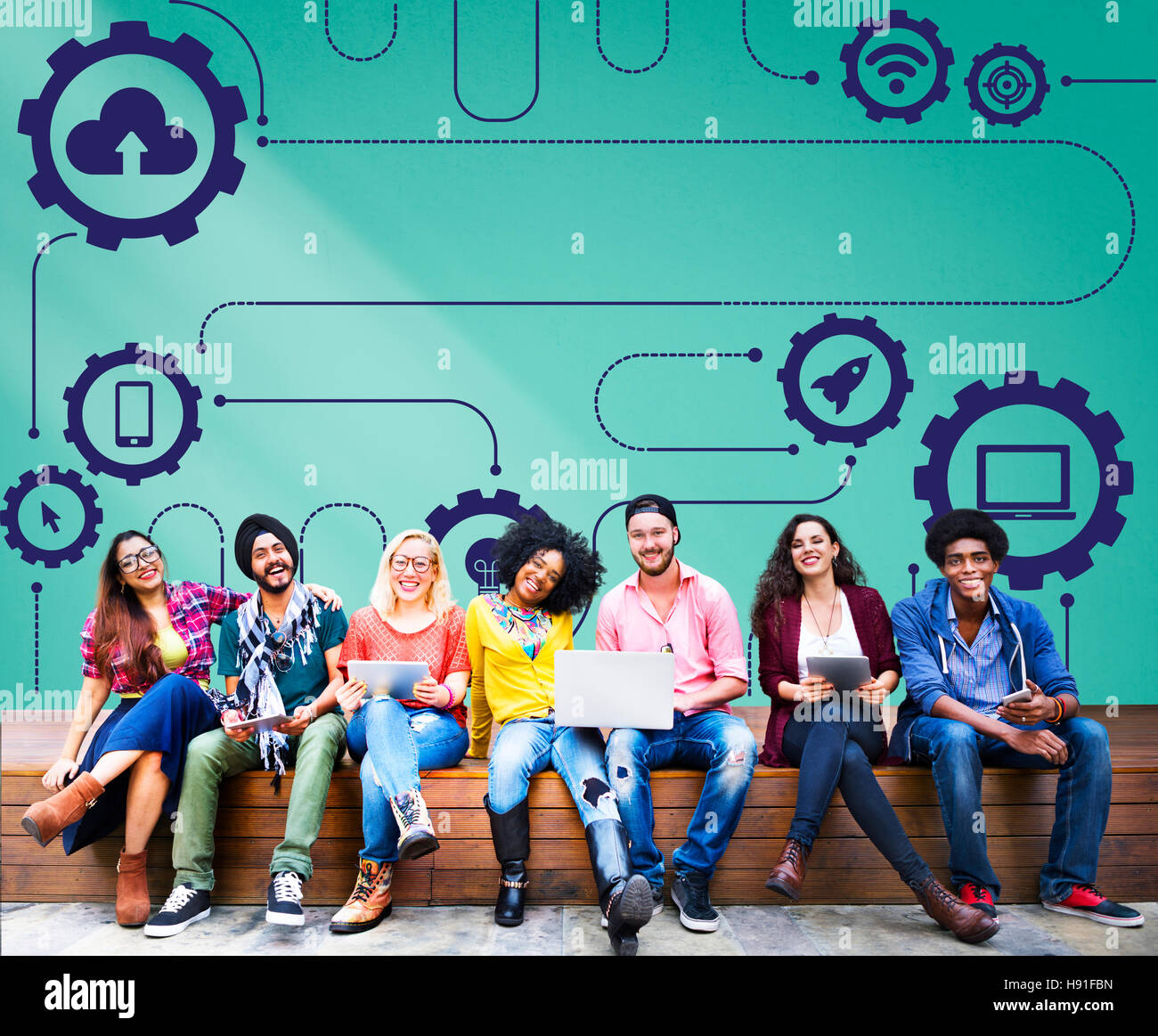 Technology Connecting Cloud Network Concept Stock Photo - Alamy