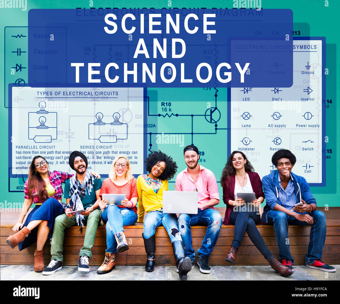 Electronic Circuit Electricity Voltage Concept Stock Photo - Alamy