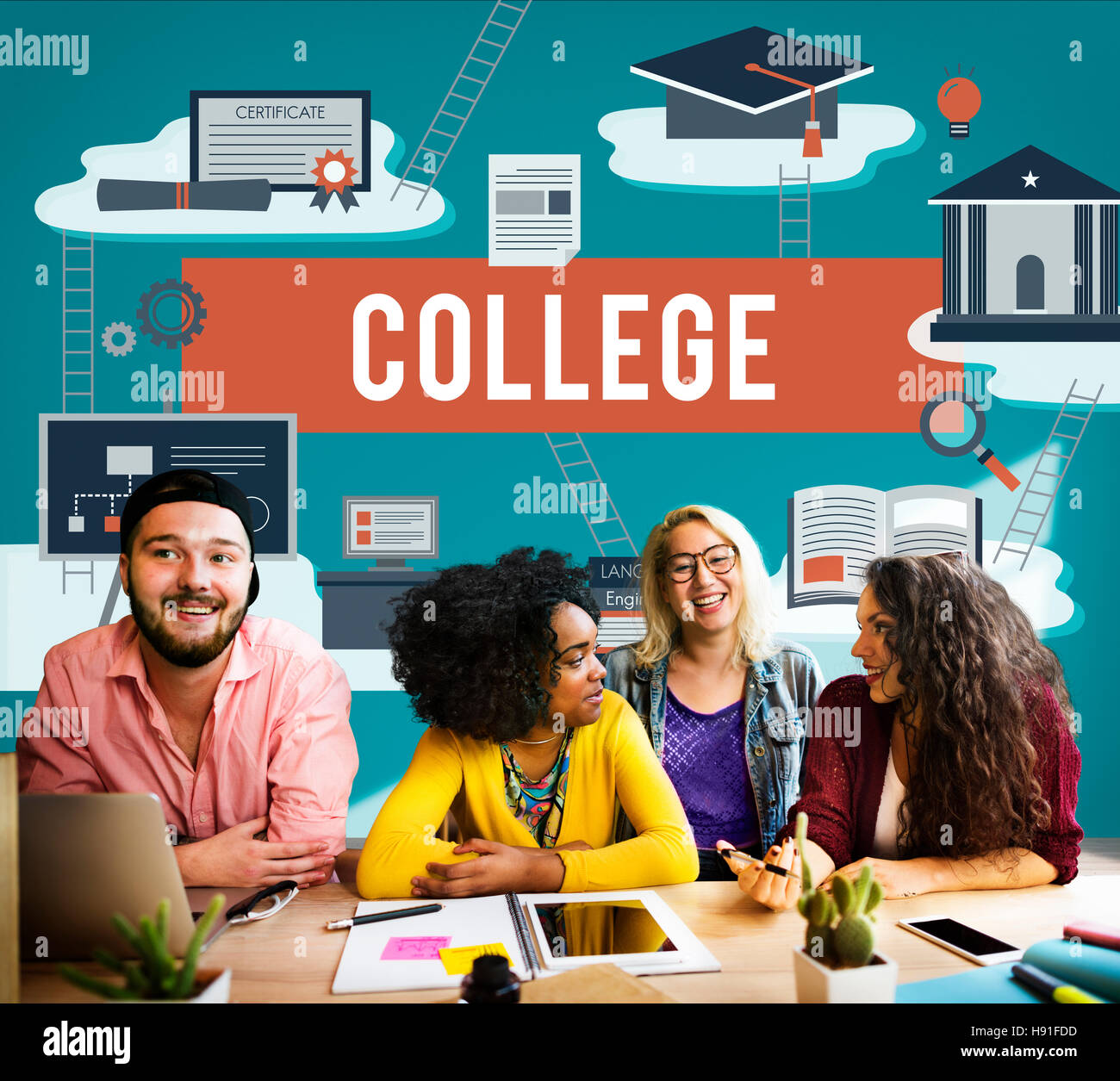 Collage Academic Education Institution Concept Stock Photo - Alamy