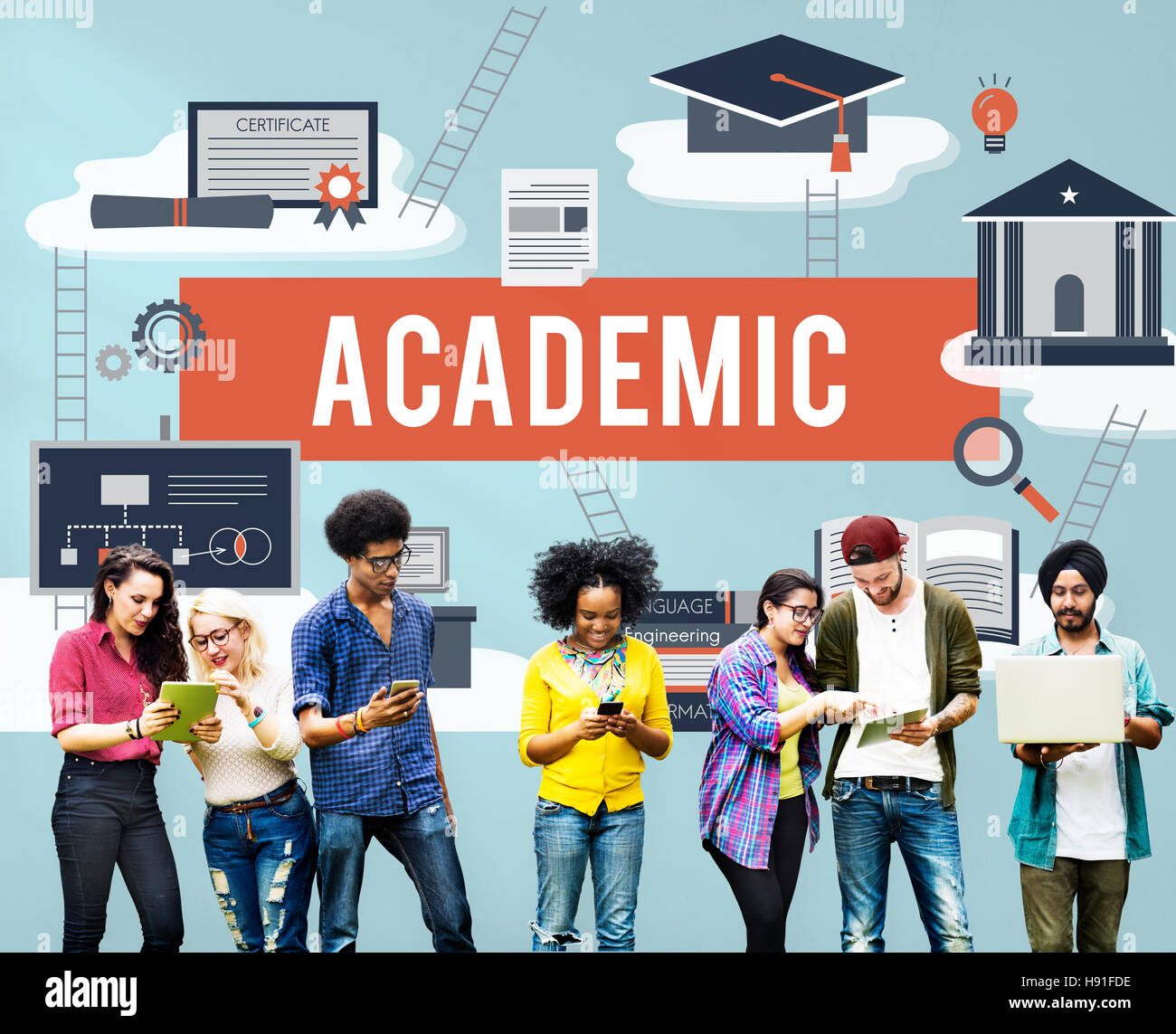 Collage Academic Education Institution Concept Stock Photo - Alamy