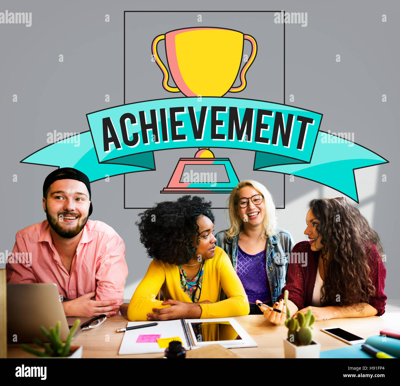 Achievement Trophy Cup Success Graphic Concept Stock Photo - Alamy