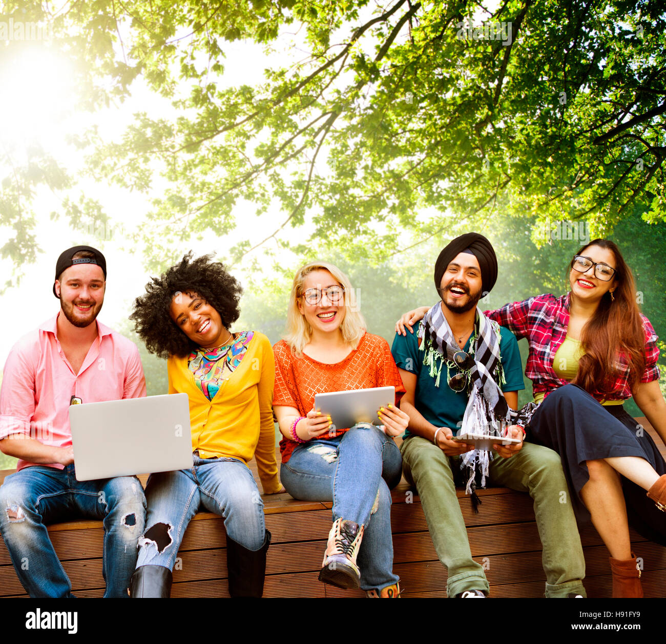 Teenagers Young Team Together Cheerful Concept Stock Photo - Alamy