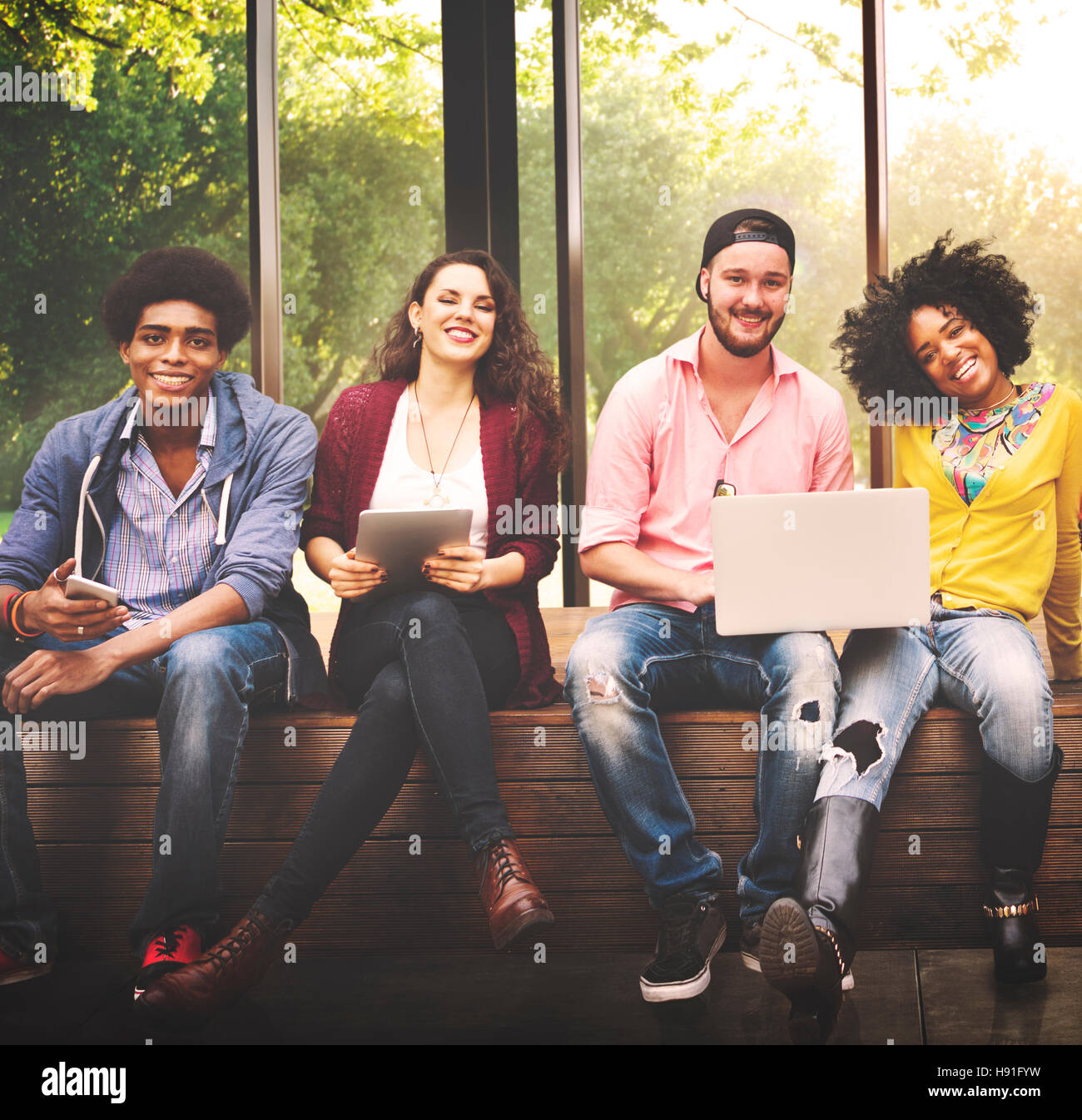 Teenagers Young Team Together Cheerful Concept Stock Photo - Alamy