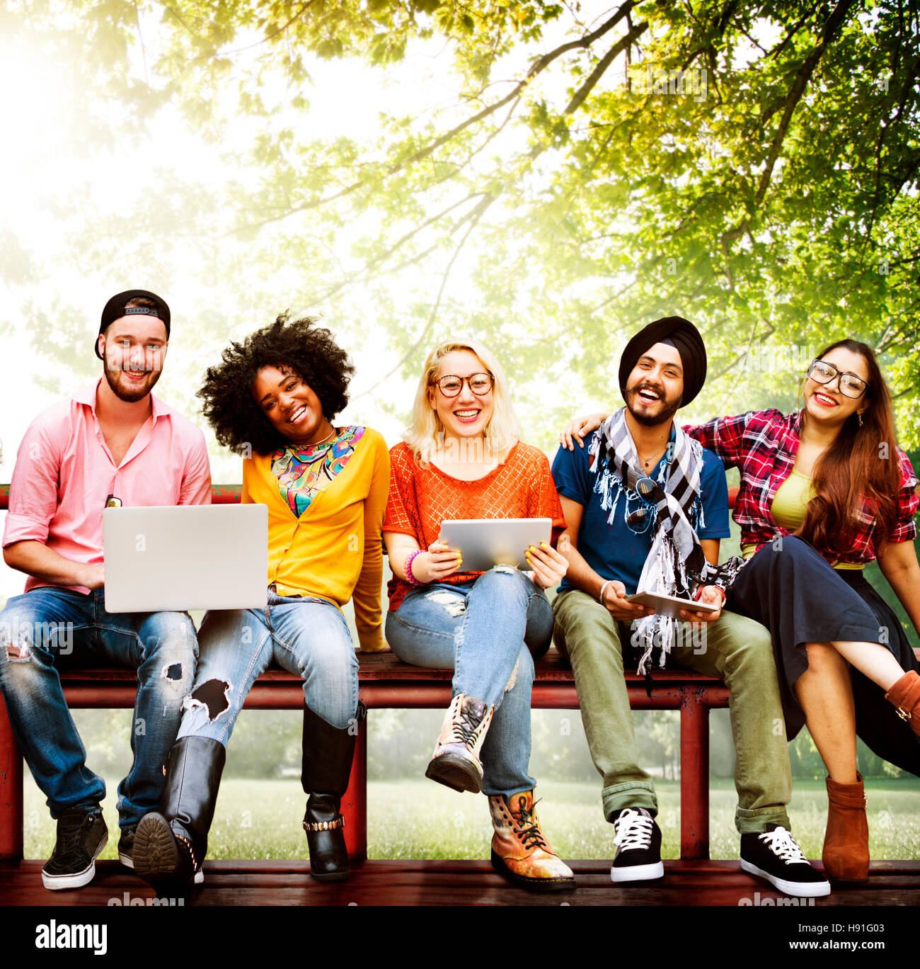 Teenagers Young Team Together Cheerful Concept Stock Photo - Alamy