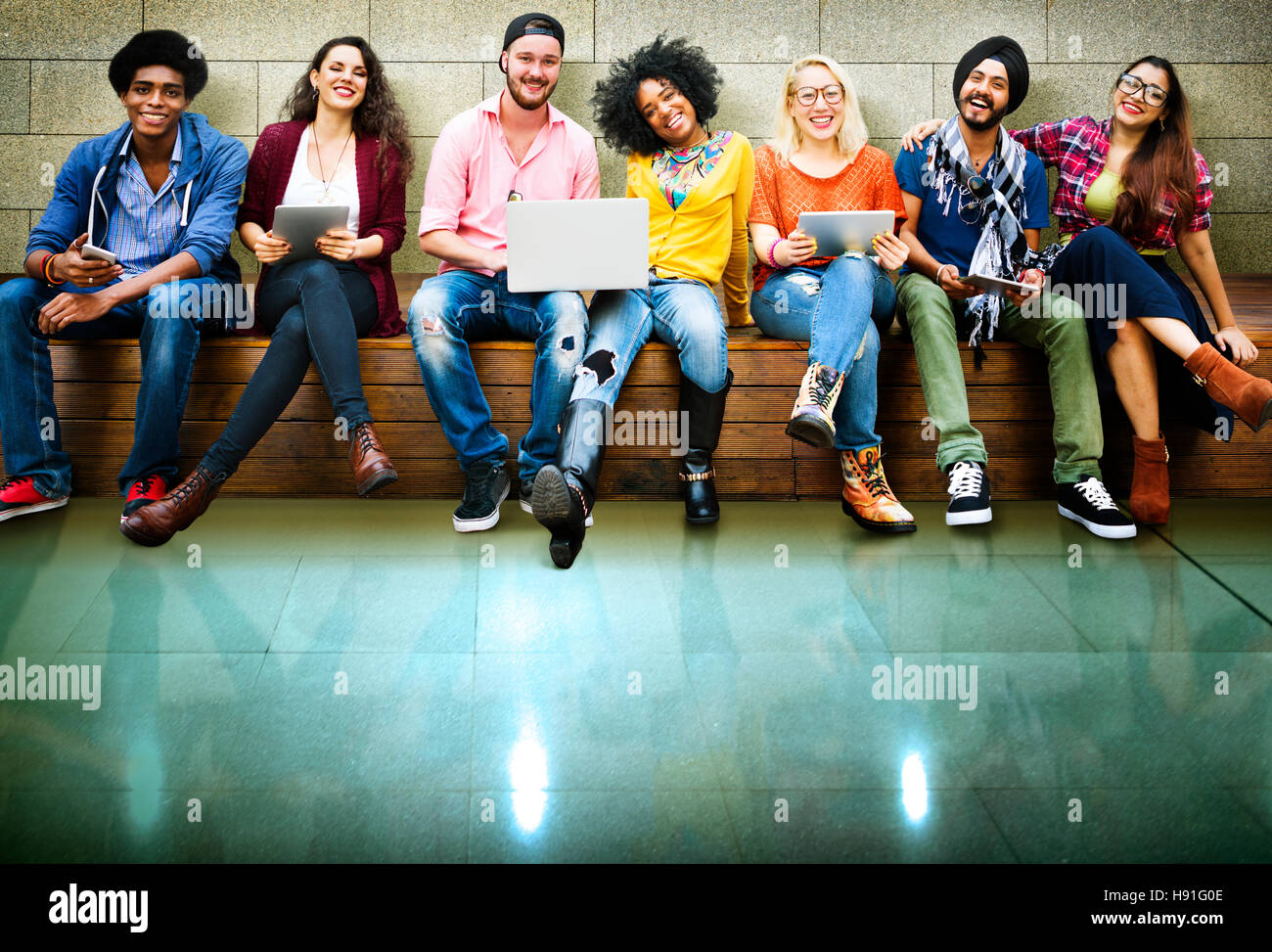 Youth Friends Friendship Technology Together Concept Stock Photo - Alamy