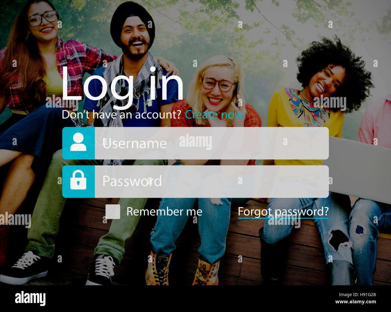 Log In Sign Up Register Account Page Concept Stock Photo - Alamy