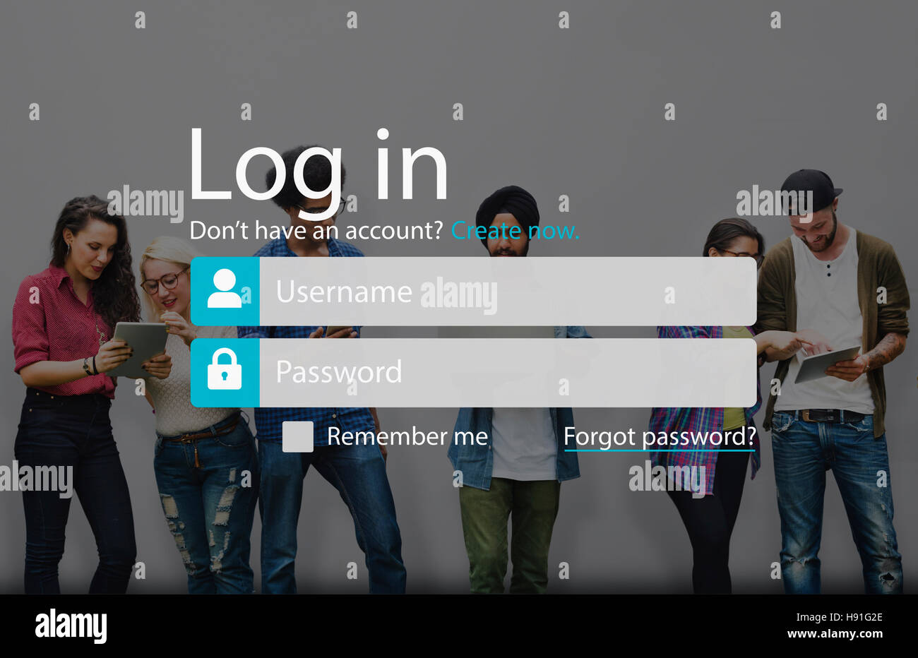 Log In Sign Up Register Account Page Concept Stock Photo - Alamy
