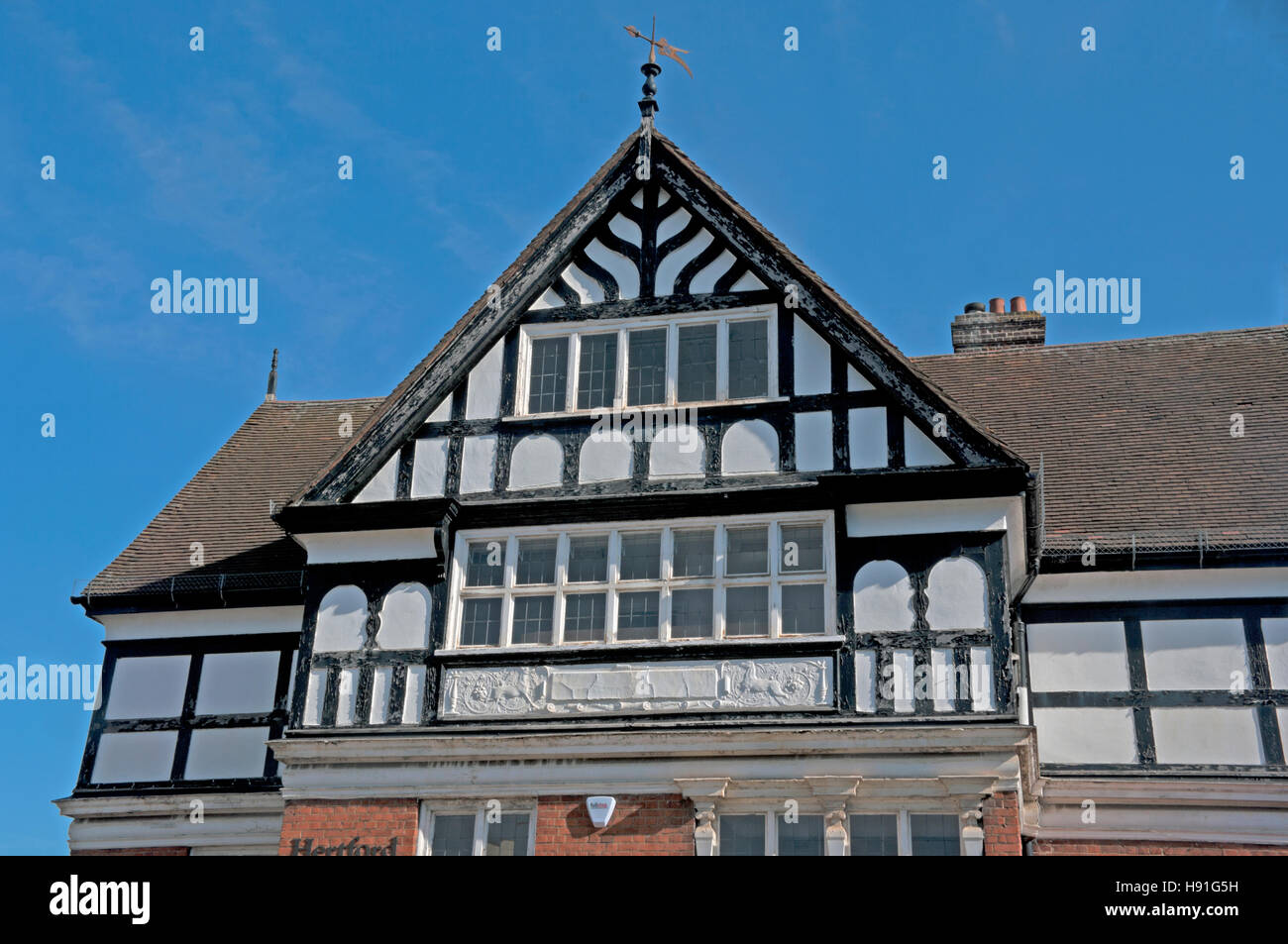 Hertford Library, Timber Framed Building, Hertfordshire, England Stock ...