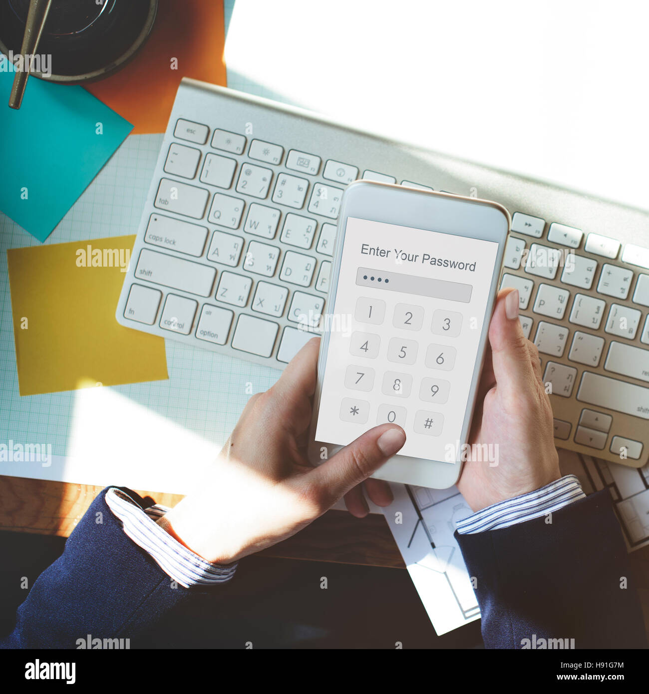 Technology Enter Password Security Graphic Concept Stock Photo - Alamy