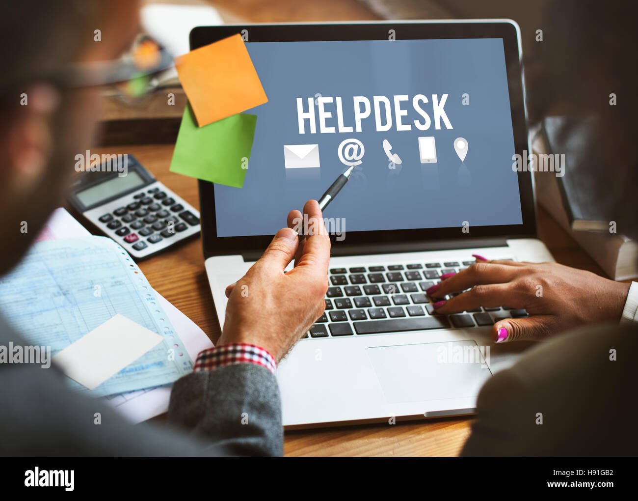 Helpdesk Support Information Support Concept Stock Photo - Alamy
