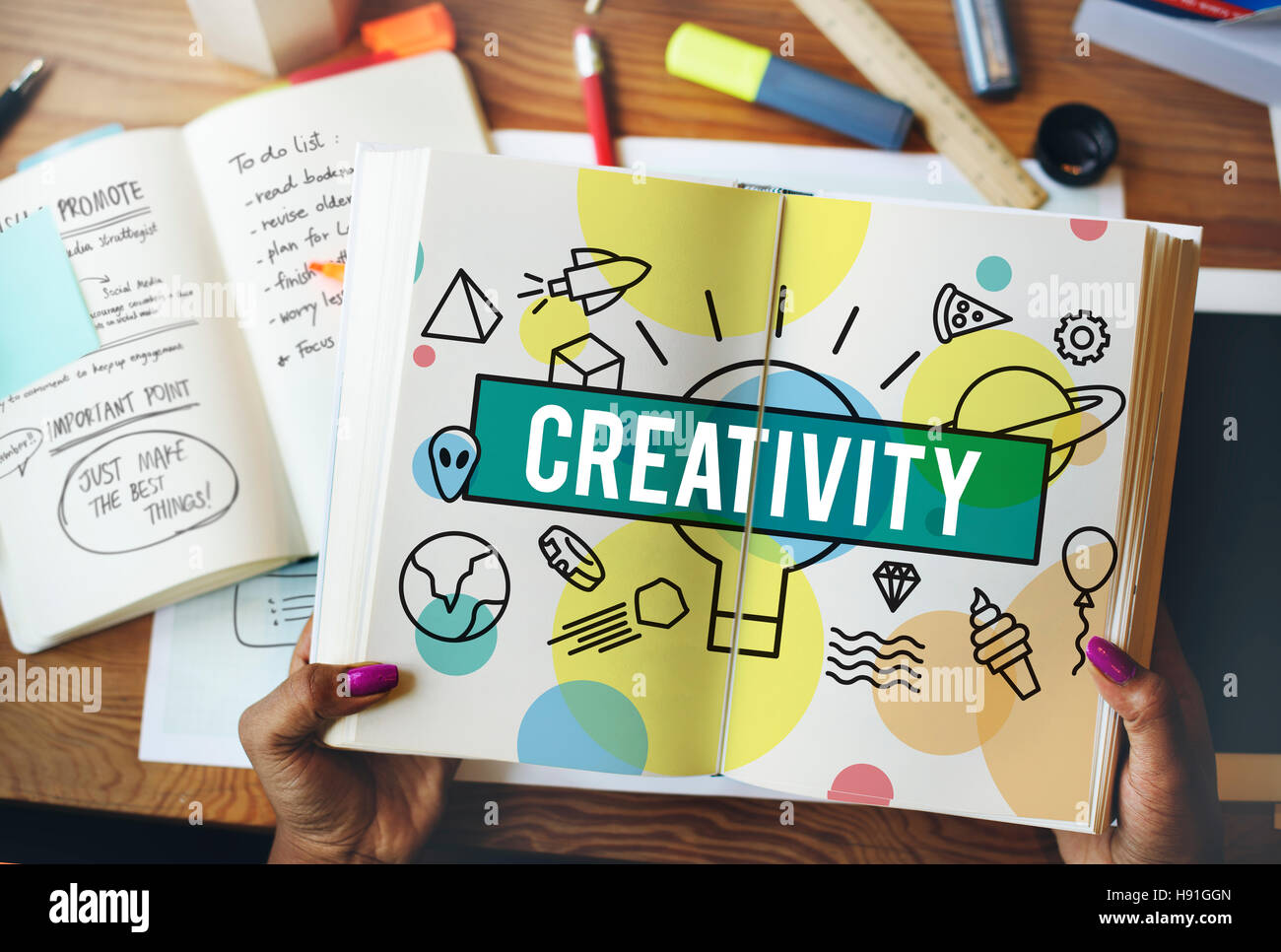 Creative Creativity Inspire Ideas Innovation Concept Stock Photo - Alamy